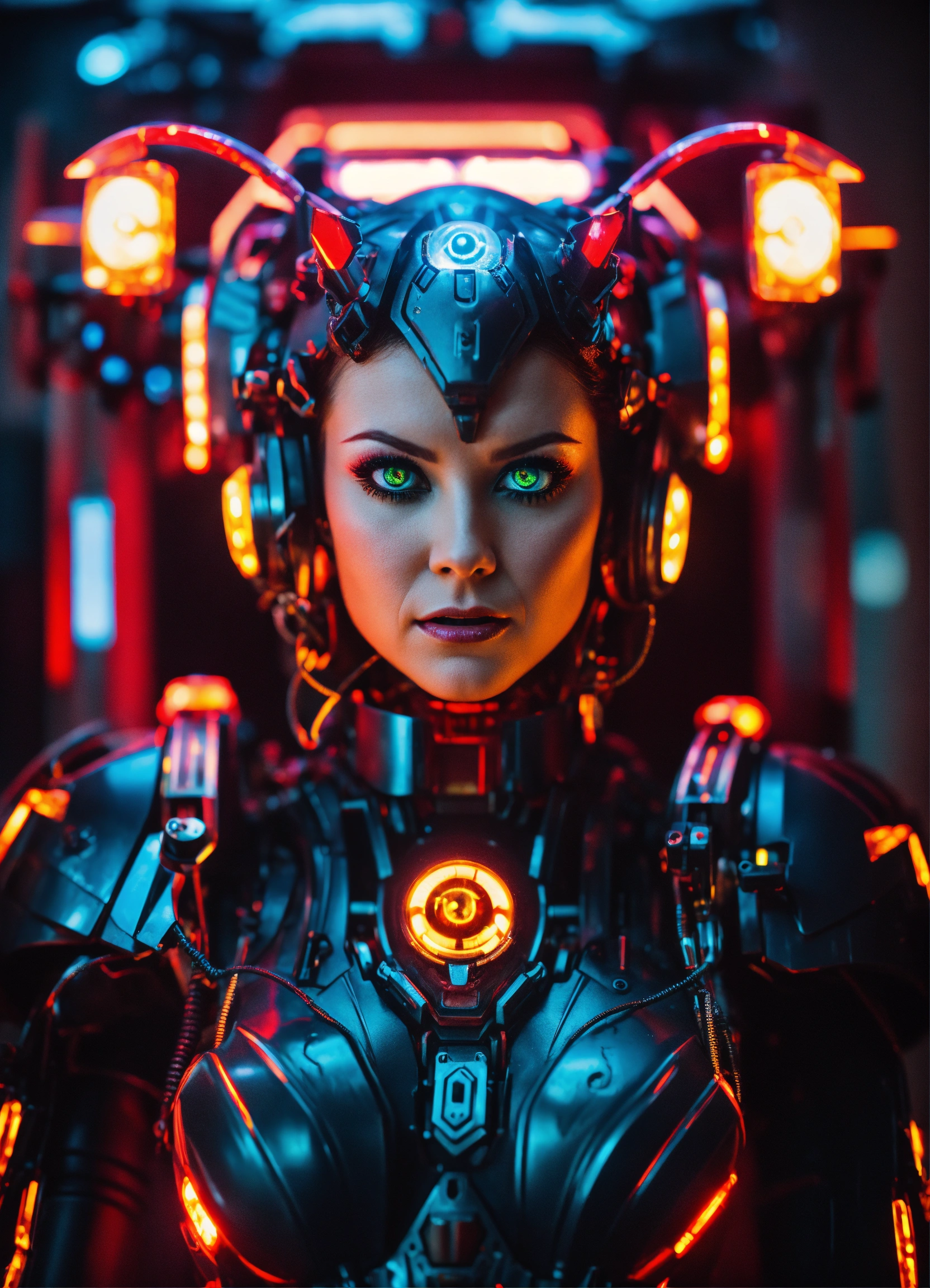 Lexica - Meg turney, menacing look, intricate demonic glowing eyes ...