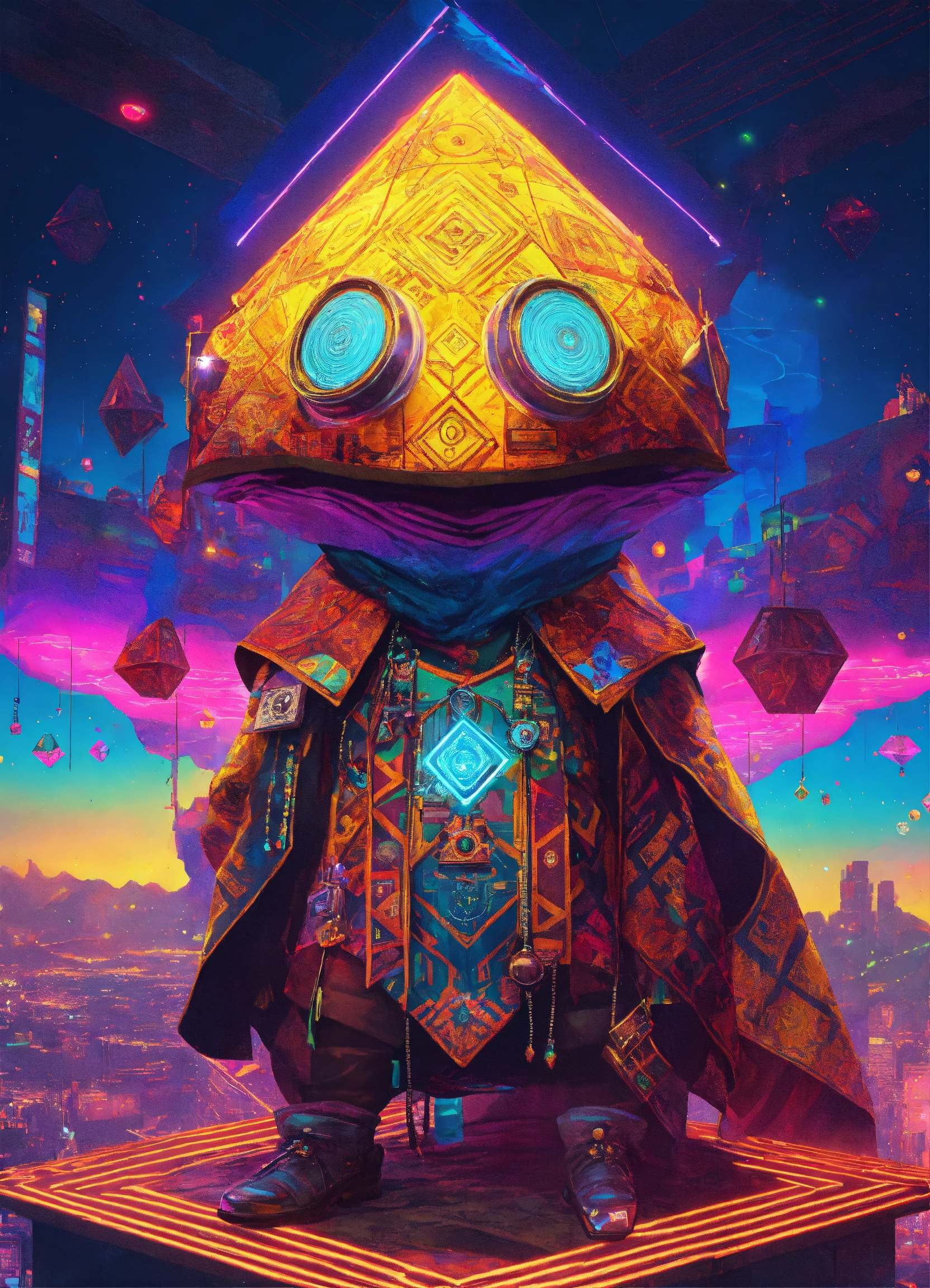 Lexica - A diamond metal occult toad technology priest in folk costume ...