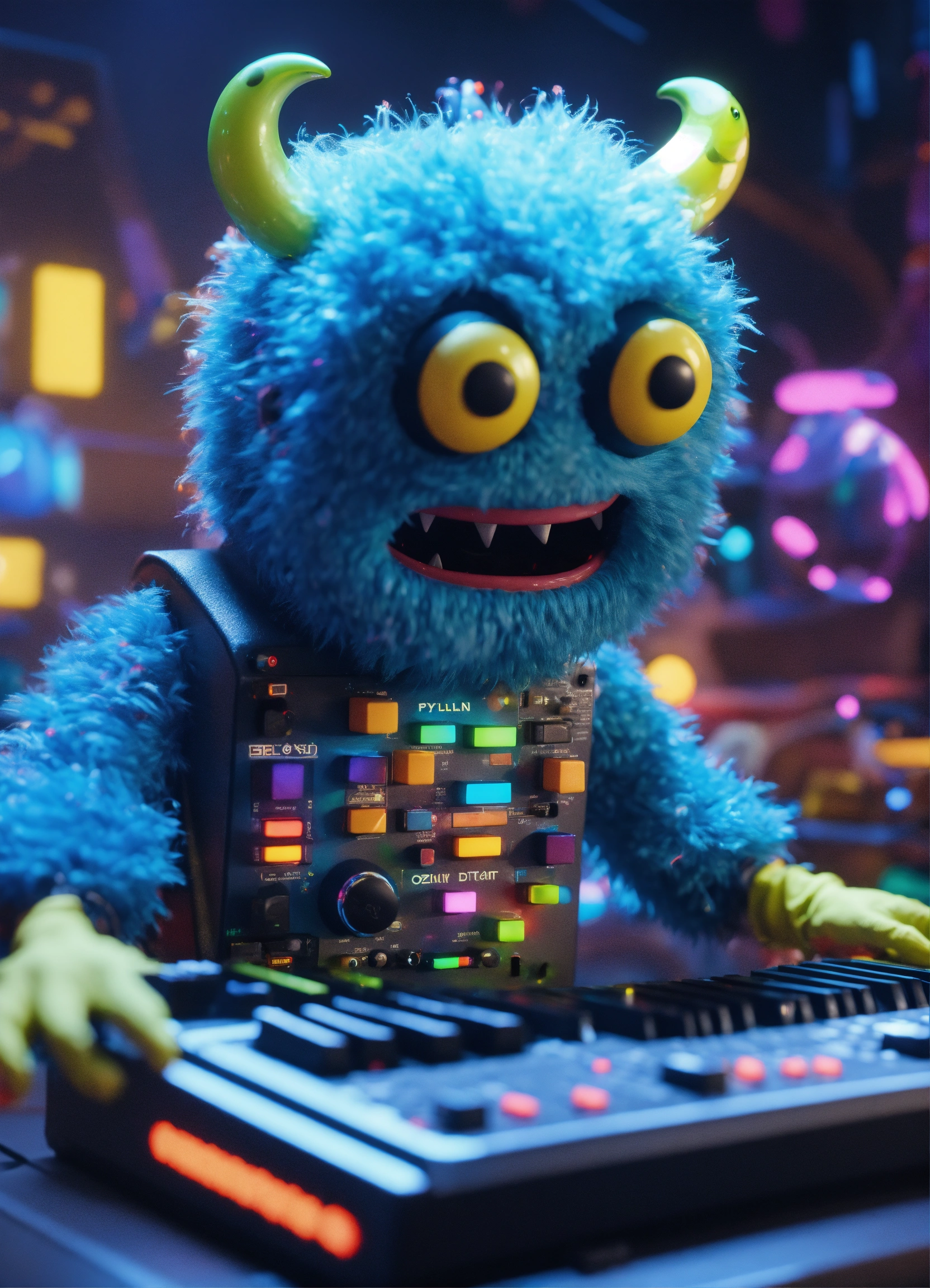 Lexica - Zoom out FUN LOVING funny hairy blue dotted colored monster ...