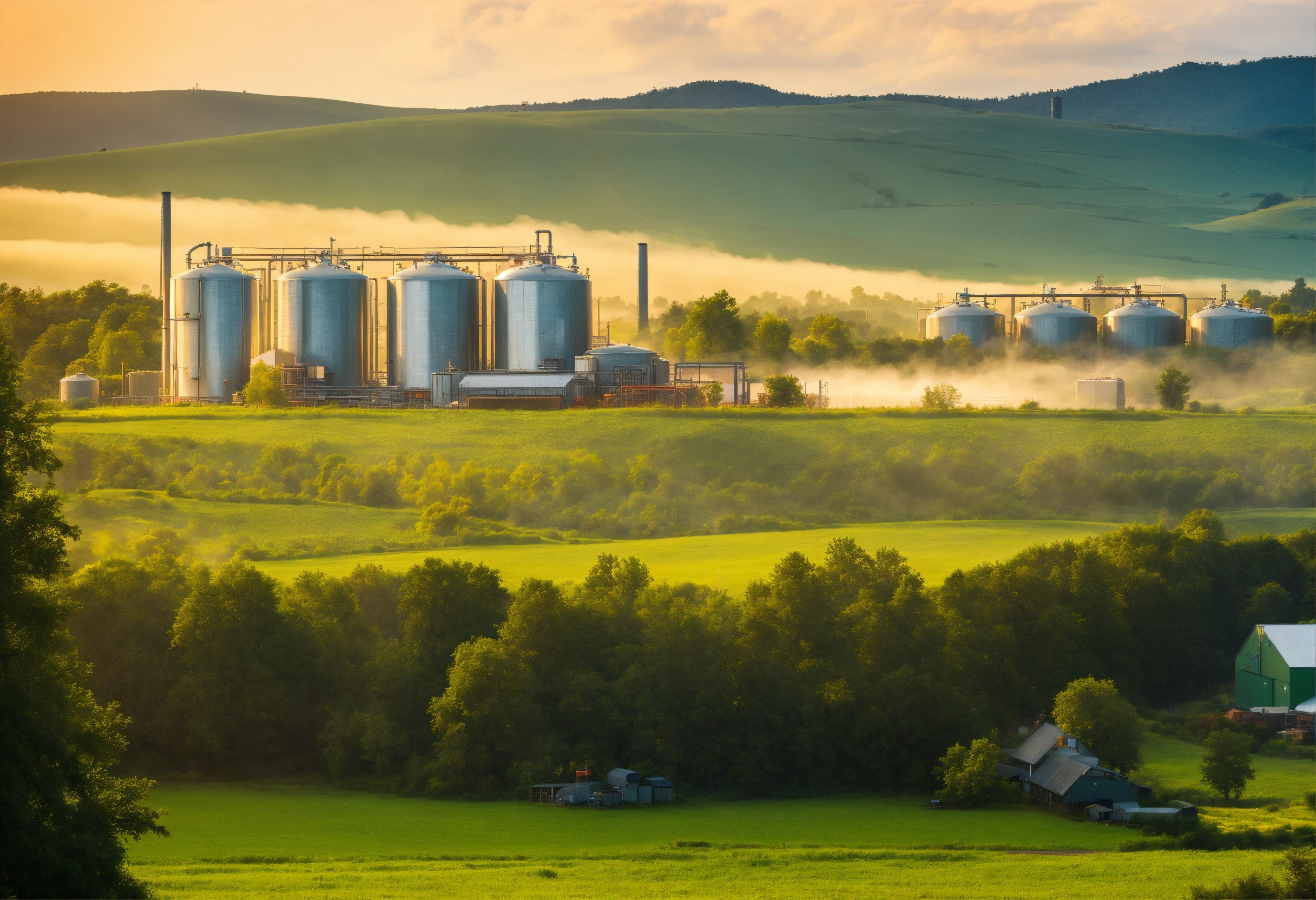 Lexica - Photo of a brewery style factory with stainless steel tanks in ...