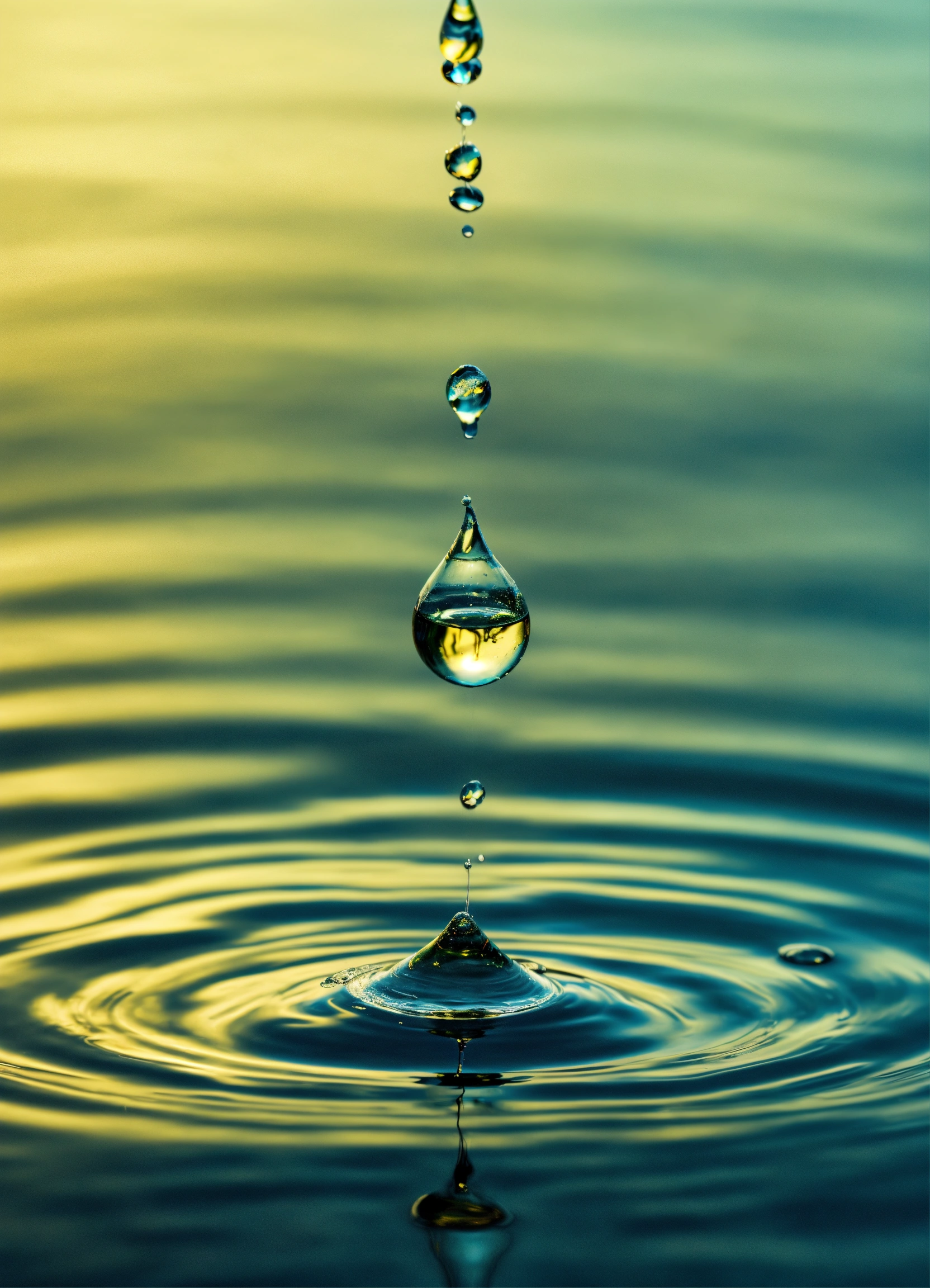 Lexica - A drop of water falling on a liquid surface, causing a ripple ...