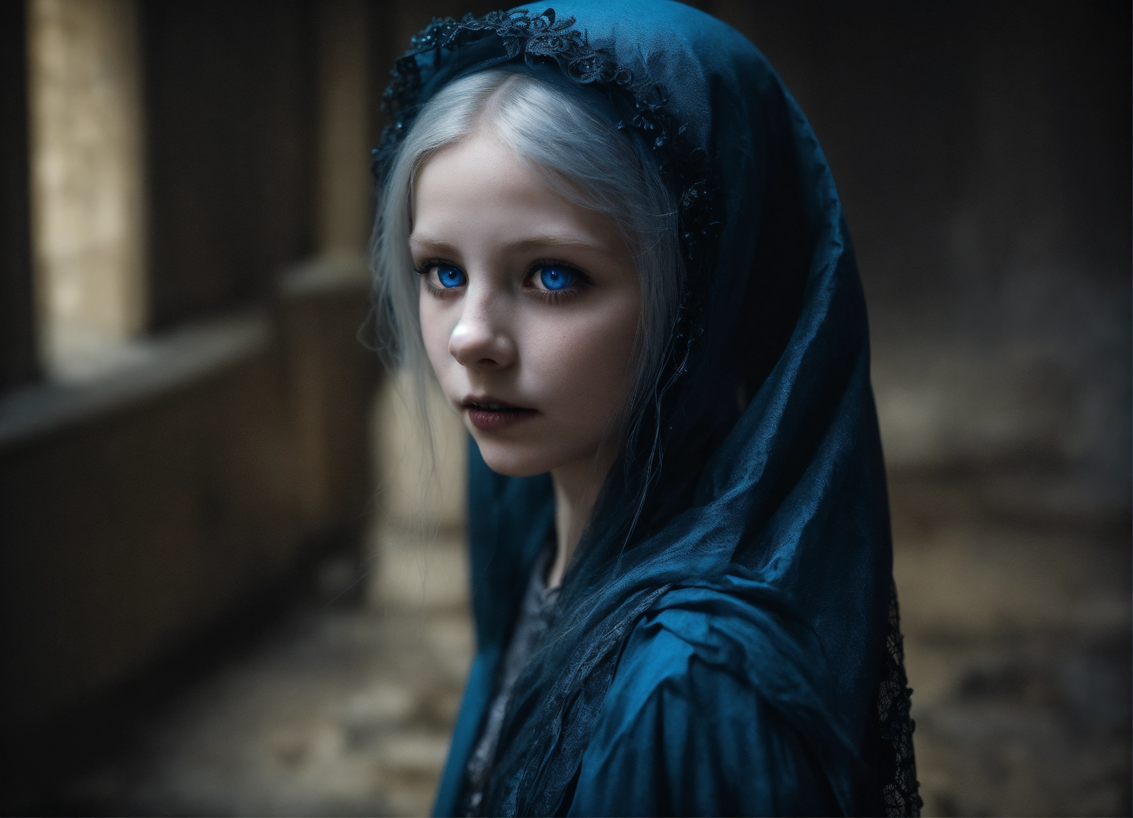 Lexica - Body portrait of a very childish deadly pale extremely slim ...