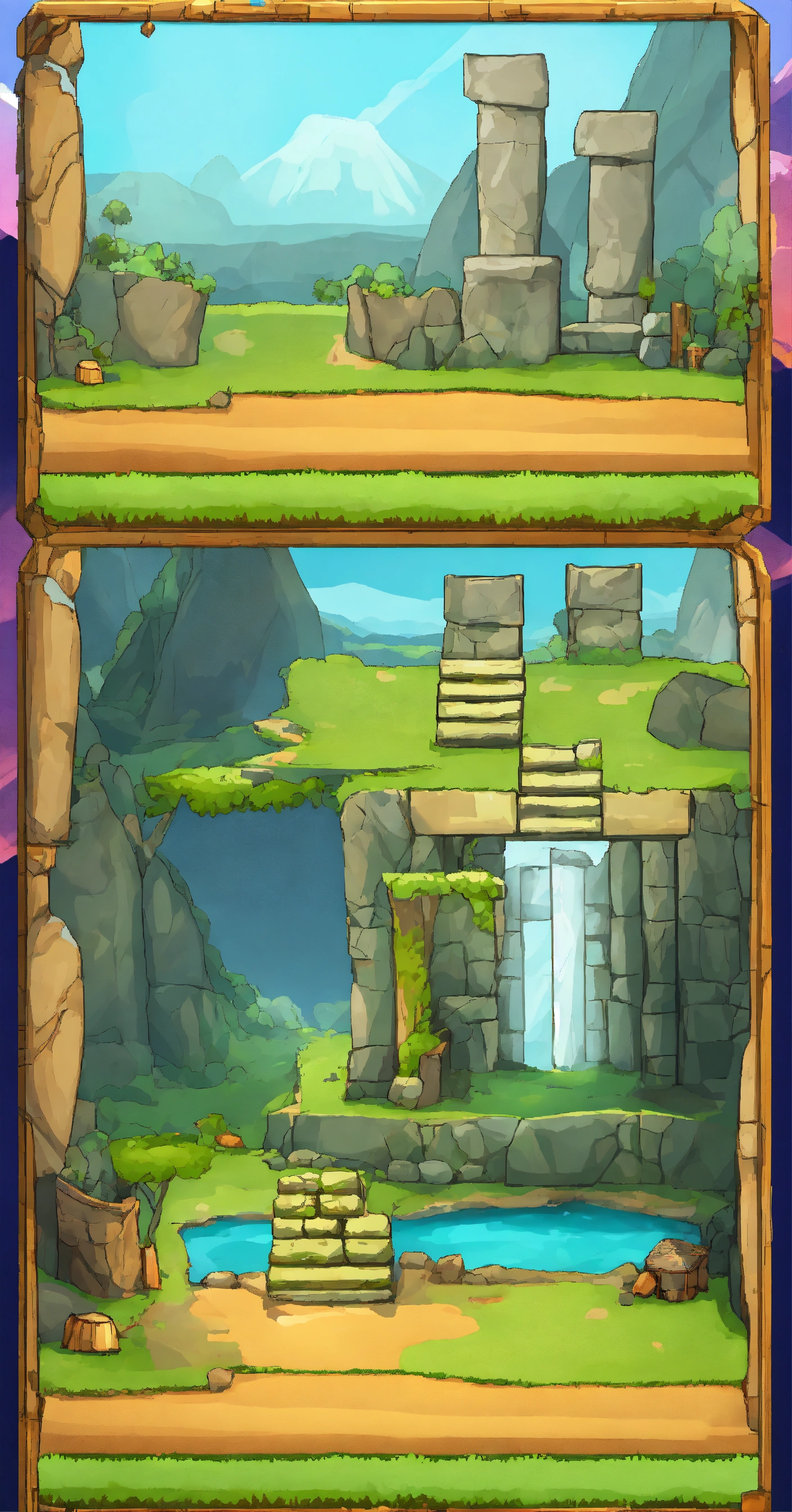 Lexica - Plataforma 2d game Stonehenge