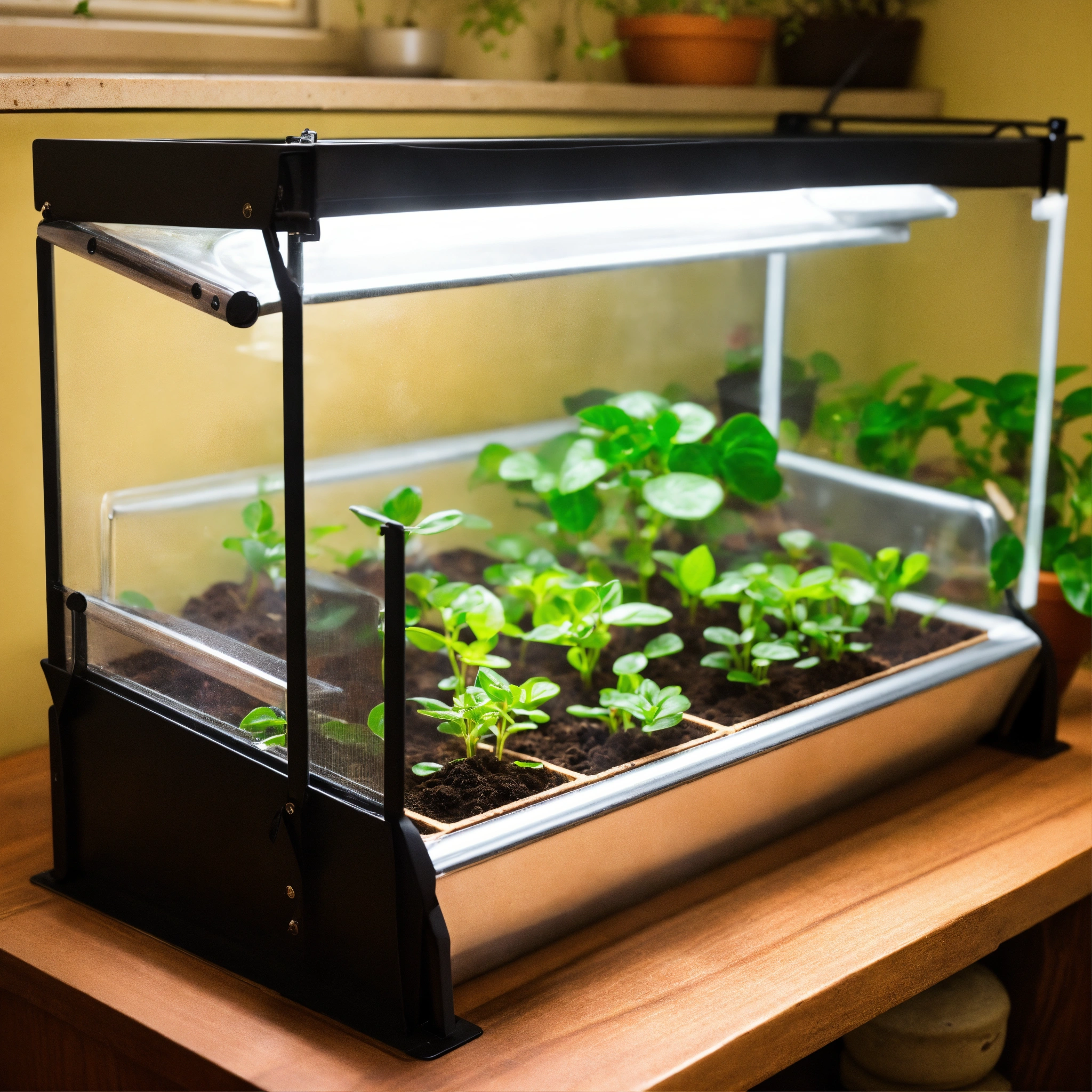 Lexica - Images of indoor mini greenhouse on a countertop