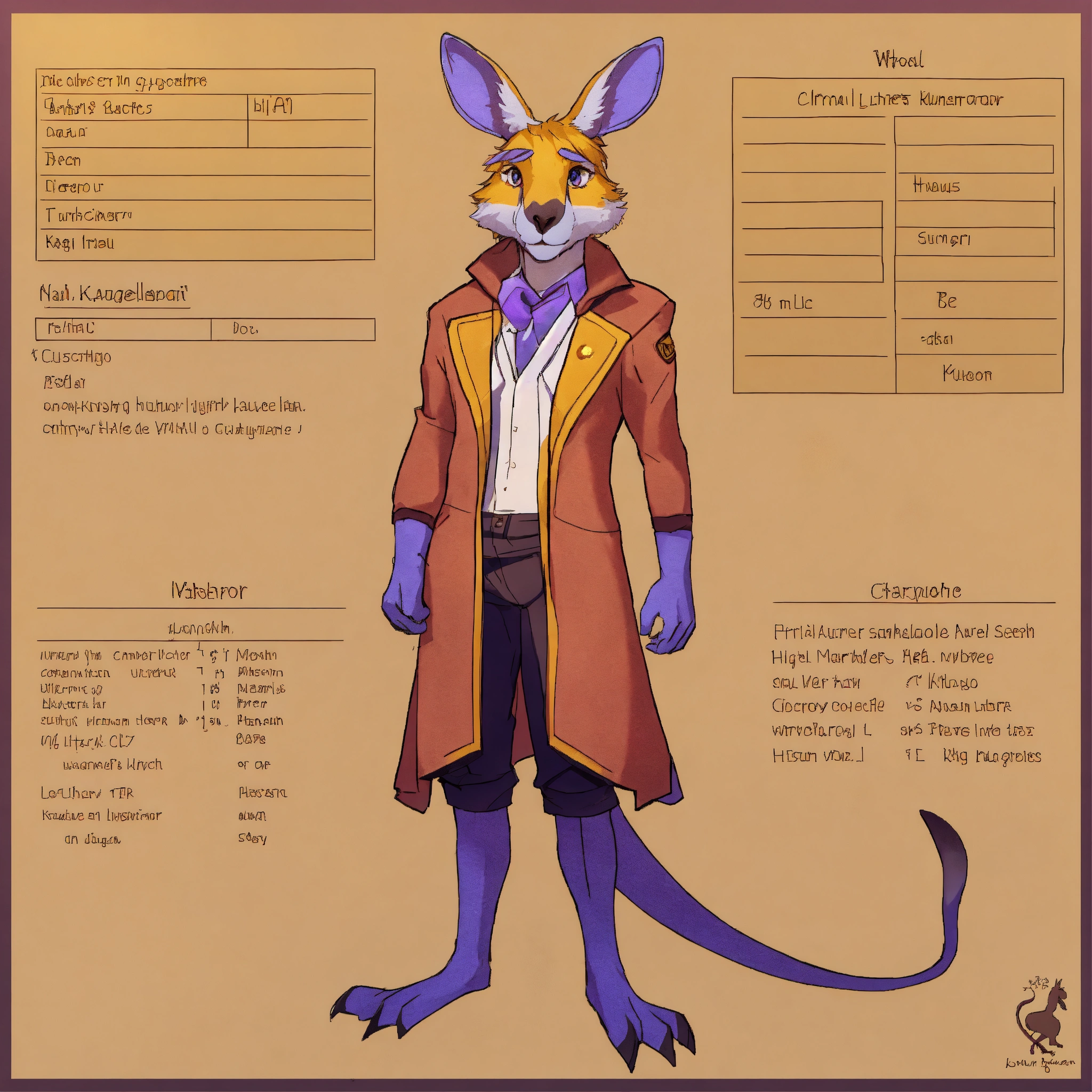 Lexica - Male kangaroo-human hybrid character with long, curly ...