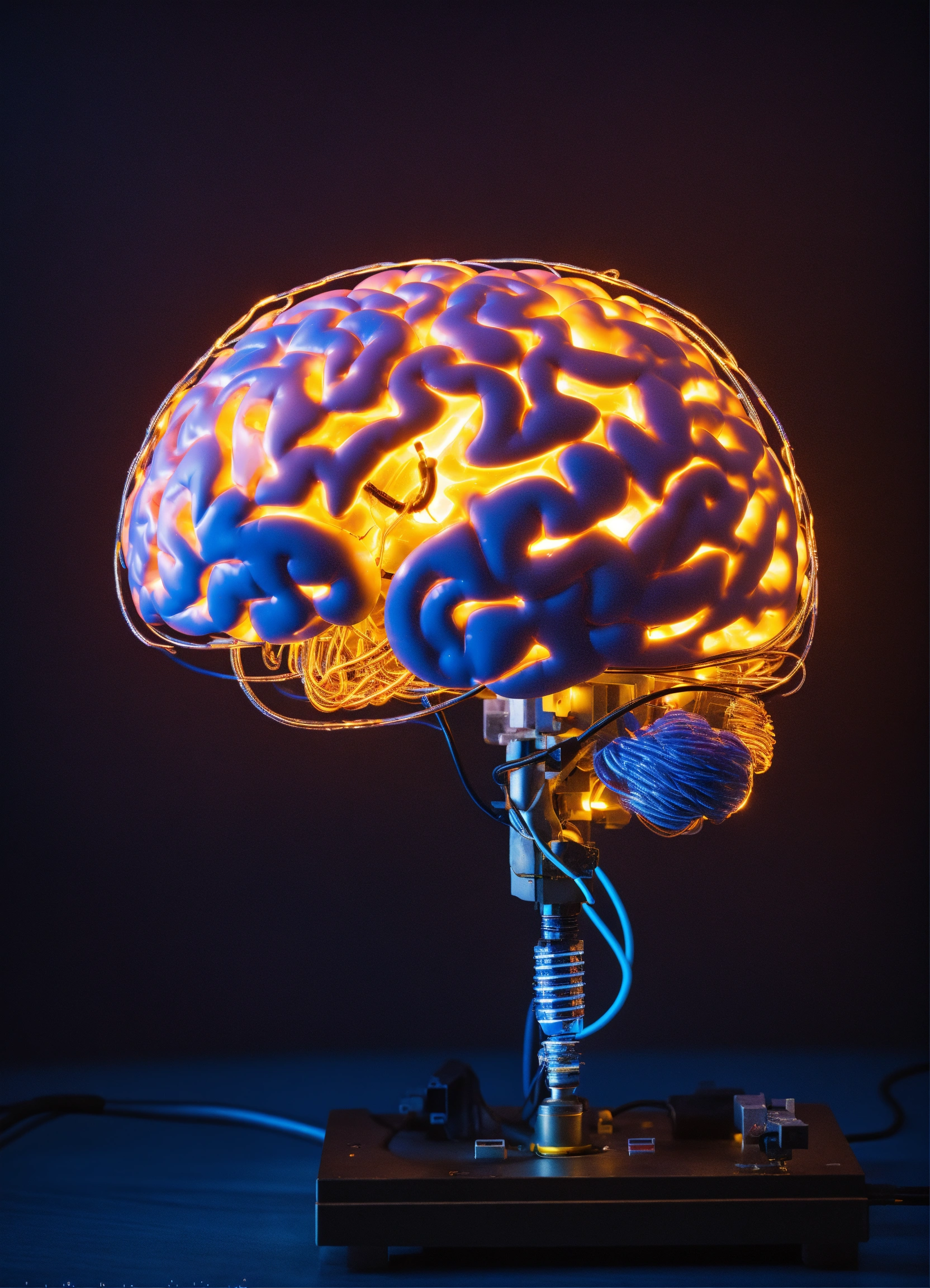 Lexica - Glowing brain, electrical pulses, electrical arcs ...