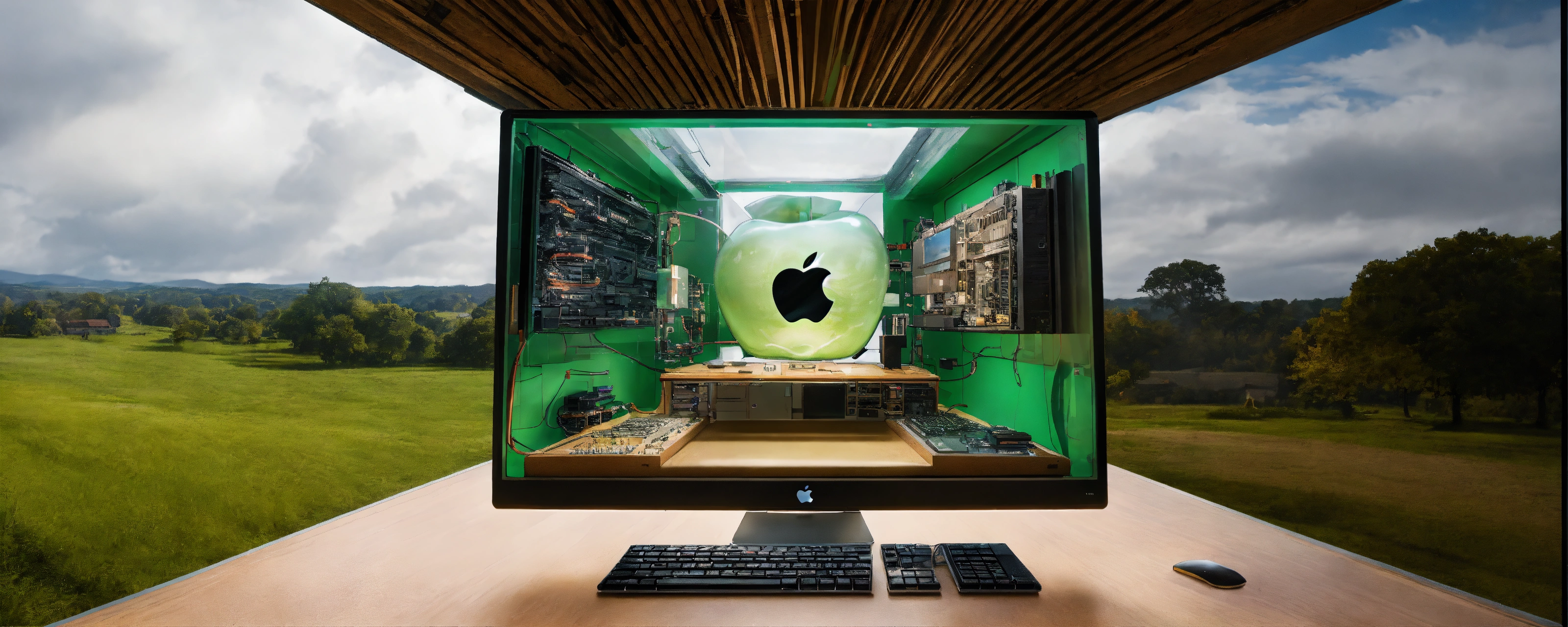 Lexica - A photorealistic close-up view from inside a giant transparent ...