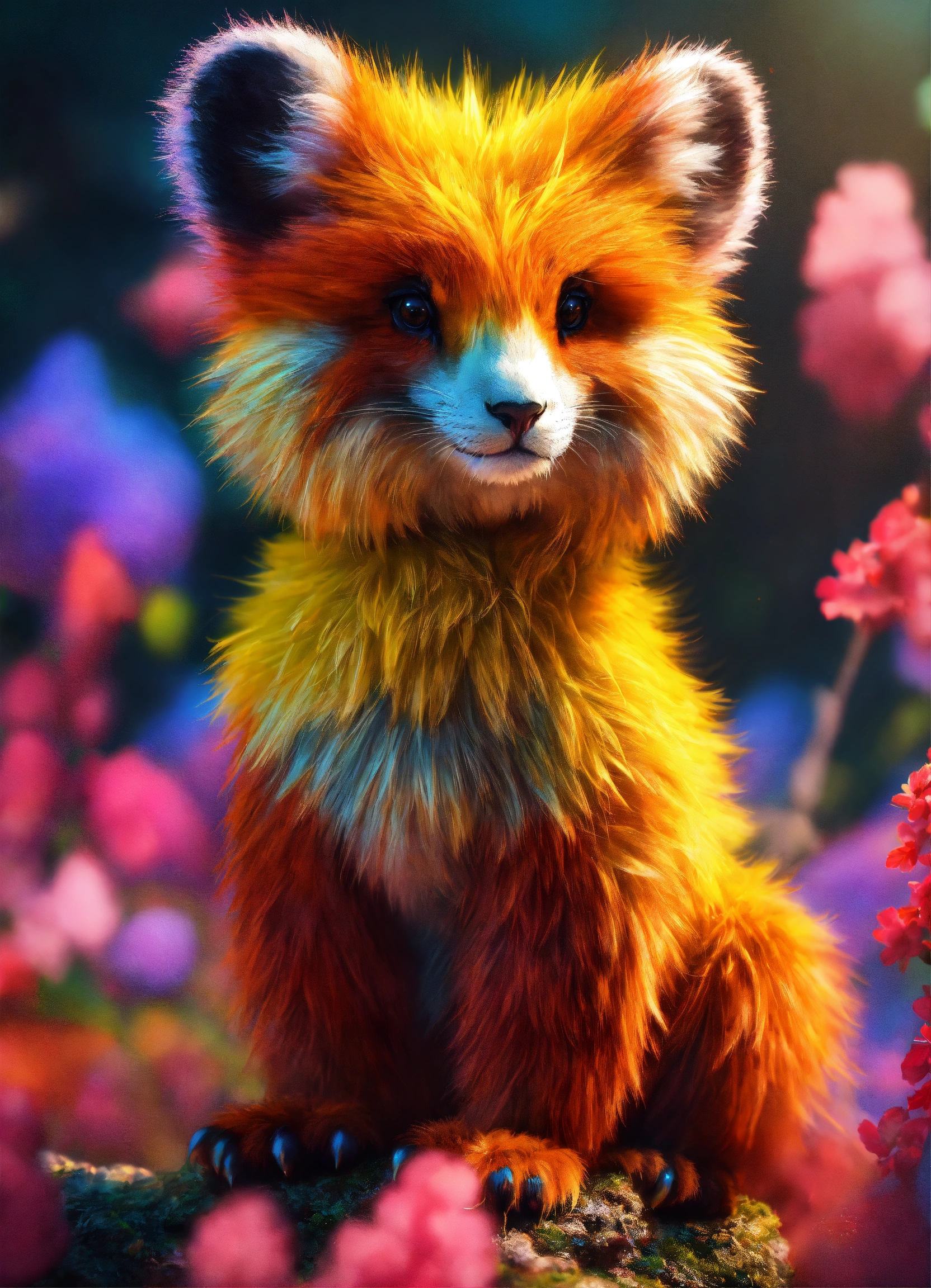 Lexica - Ultra beautiful colorful fuzzy animals in a beautiful world ...
