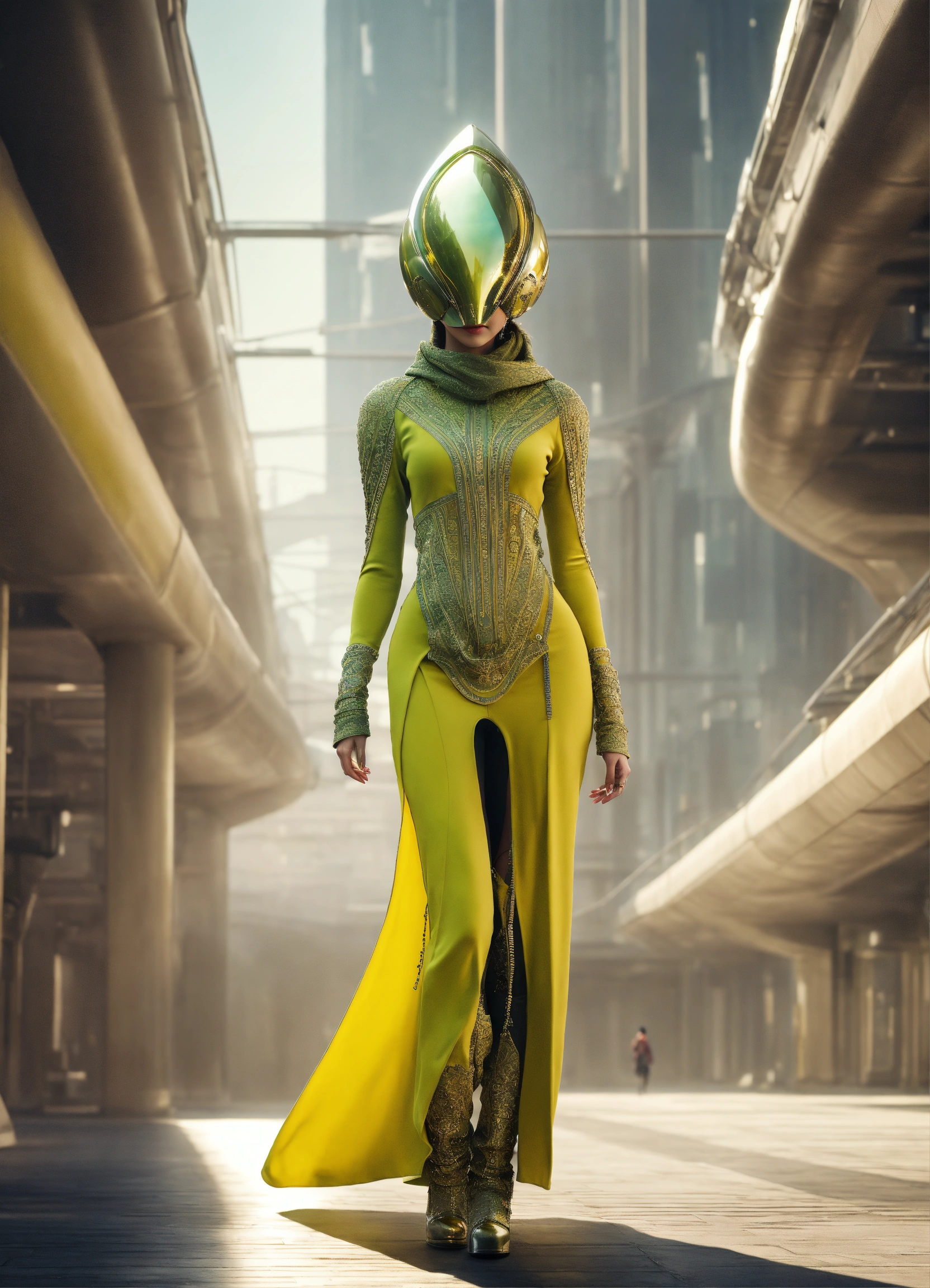 Lexica - A Alien, Alienrace woman , Alien_hippie hippiestyle clothings long dressed, colored ...