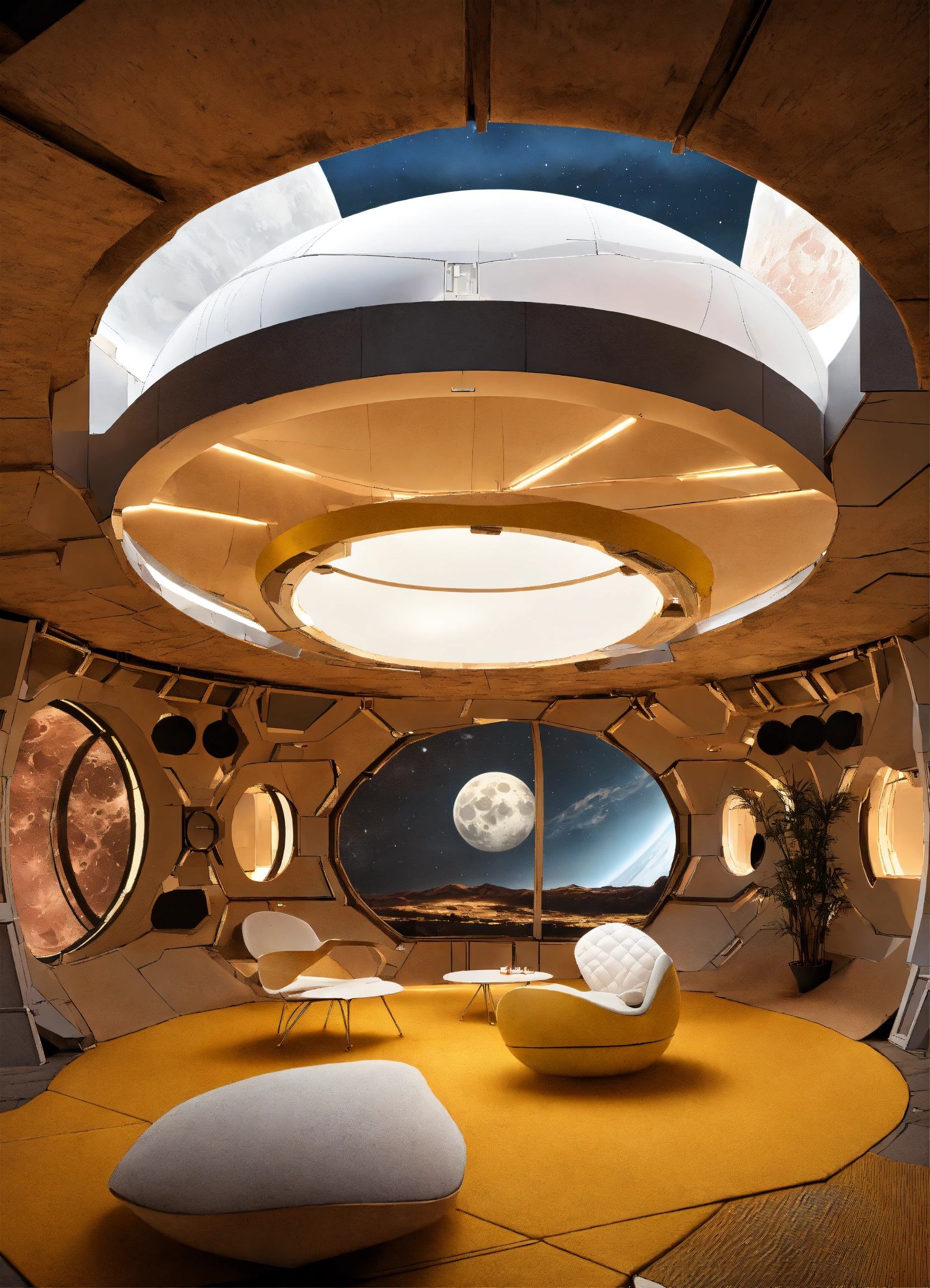 Lexica - Create a moon habitat, high tech, futuristic design. it is ...