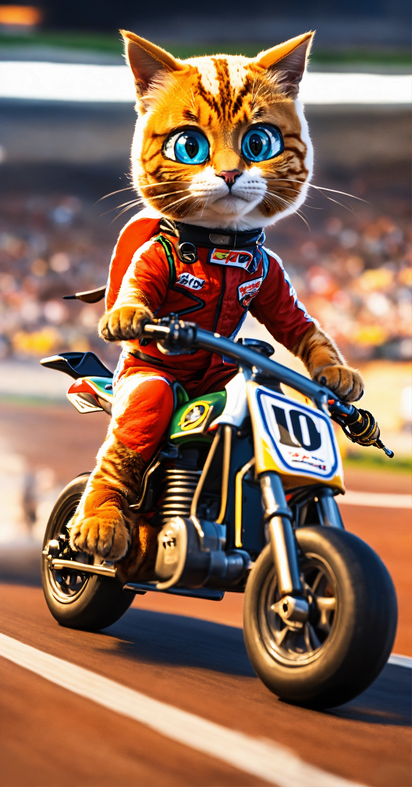 Lexica - Create a picture of a cat as a fearless race car driver ...