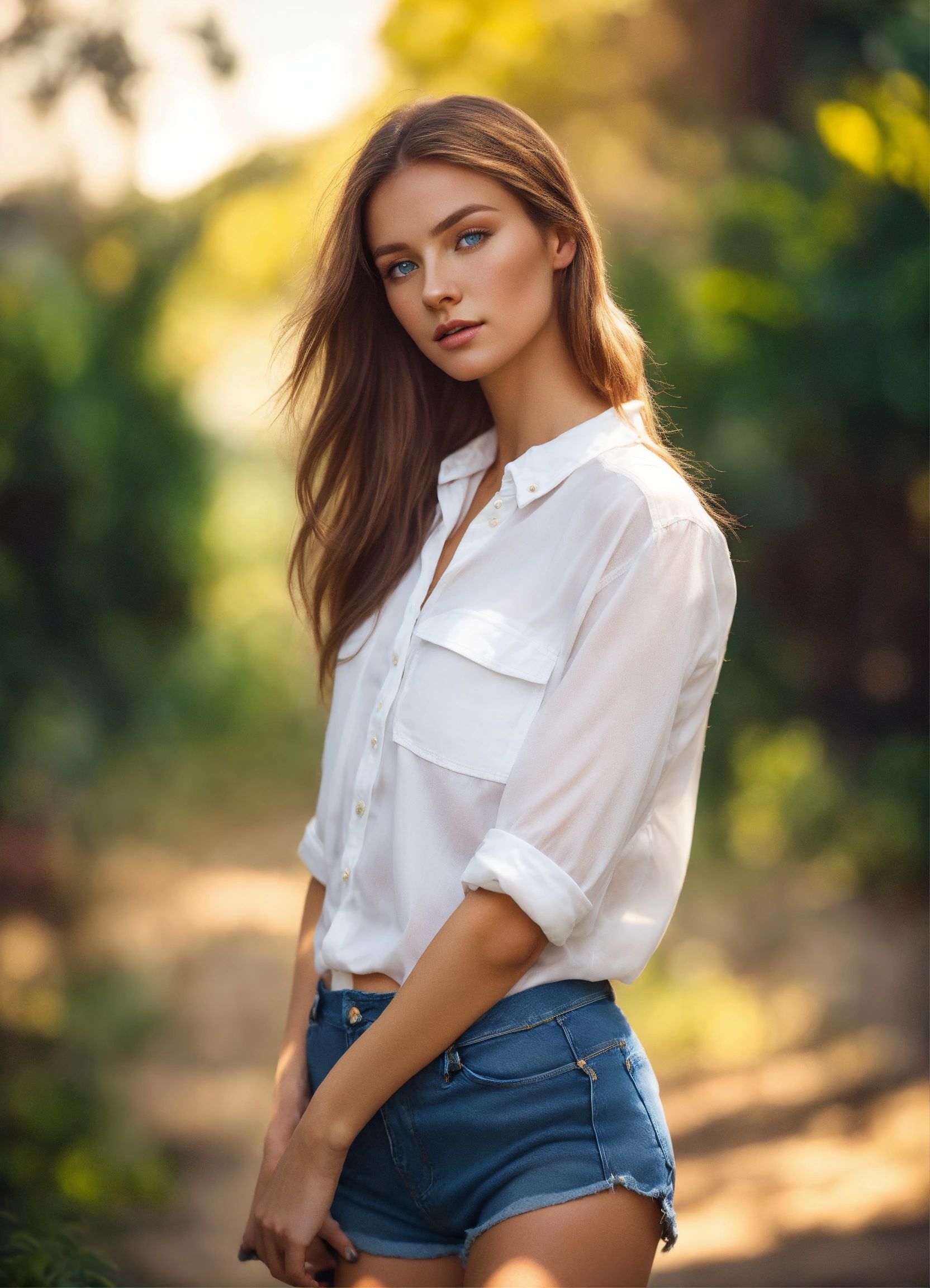 Lexica - A gorgeous young model photo full body as Zója Székely wearing ...