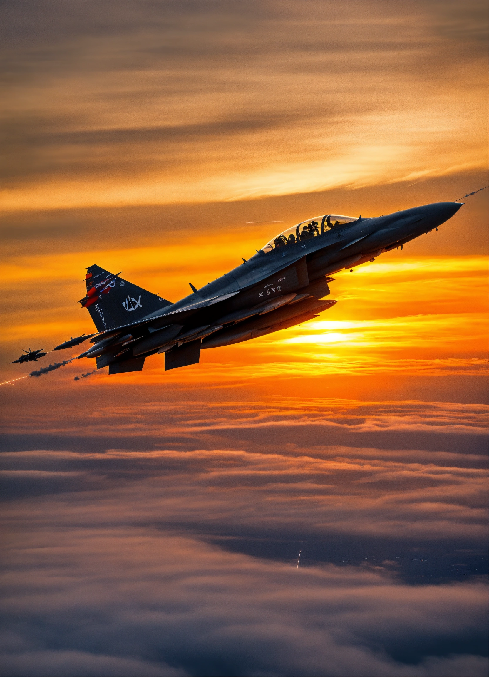 Lexica - Black bell X2 fighter jet returning from bombing an enemy camp ...