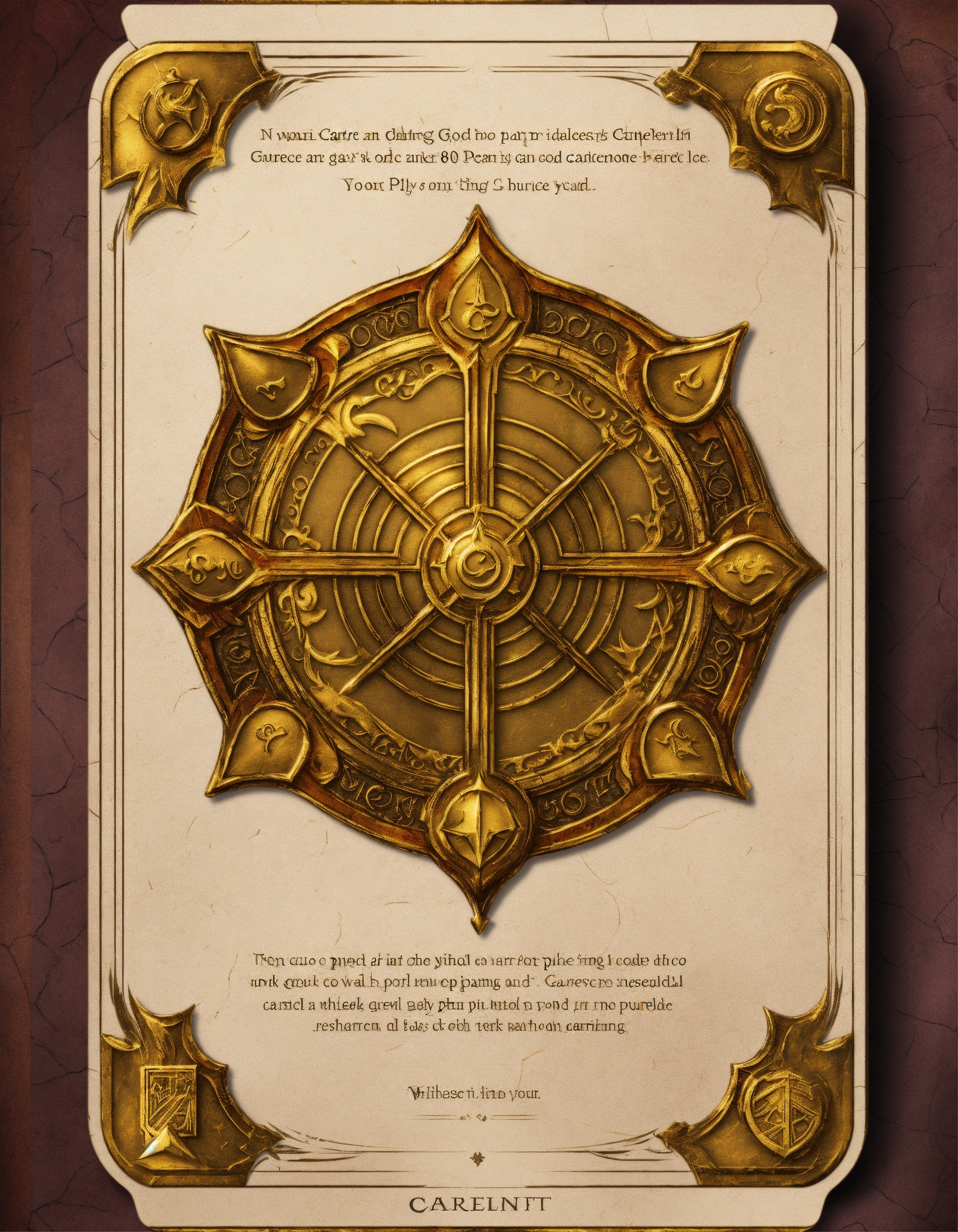 Lexica - RPG card template, fantasy, magic, gold, magic the gathering ...