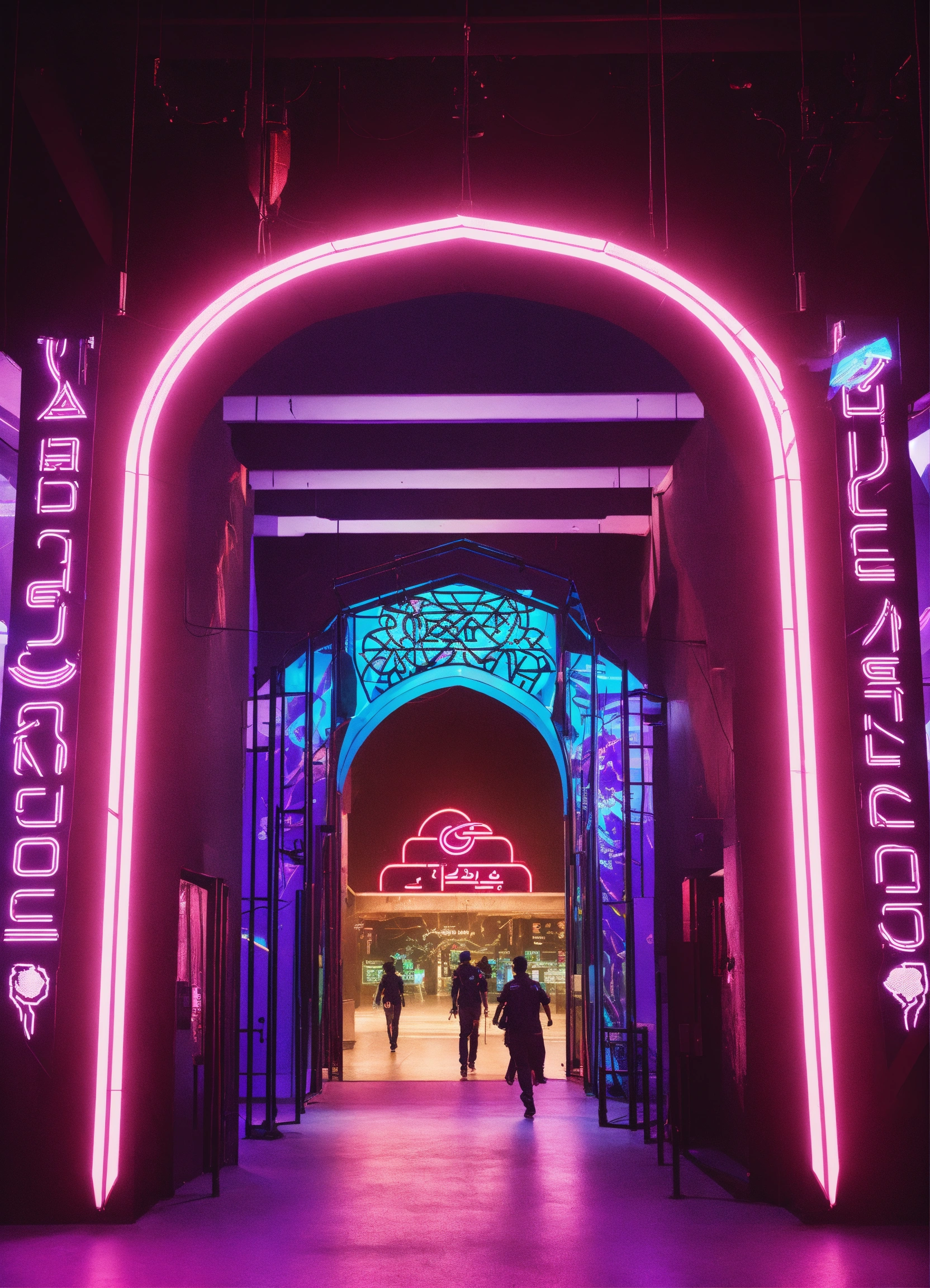 Lexica - Generate an image of the entrance of the esports venue with a ...