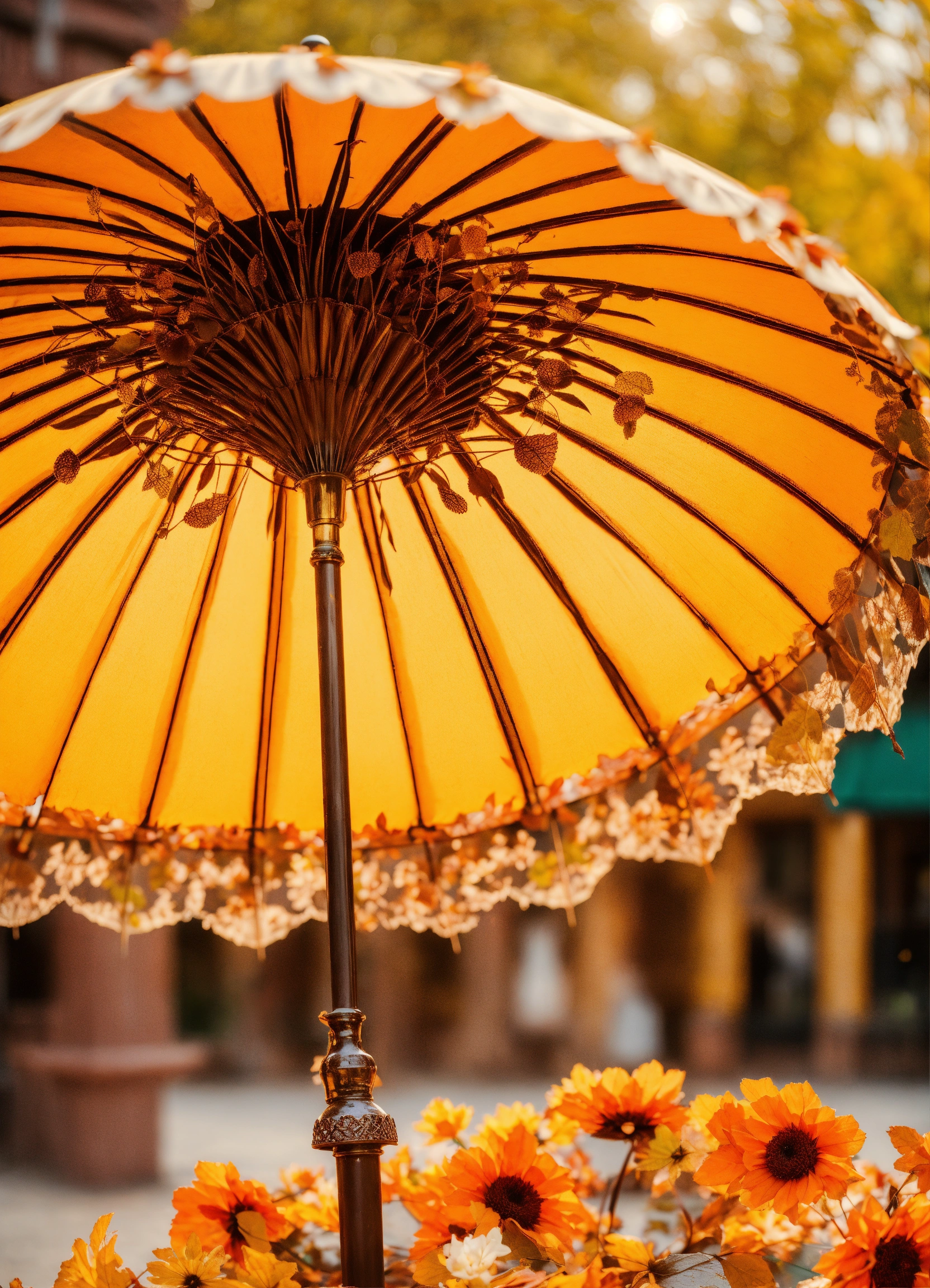 Lexica - VINTAGE parasol decorated all around with three-dimensional ...