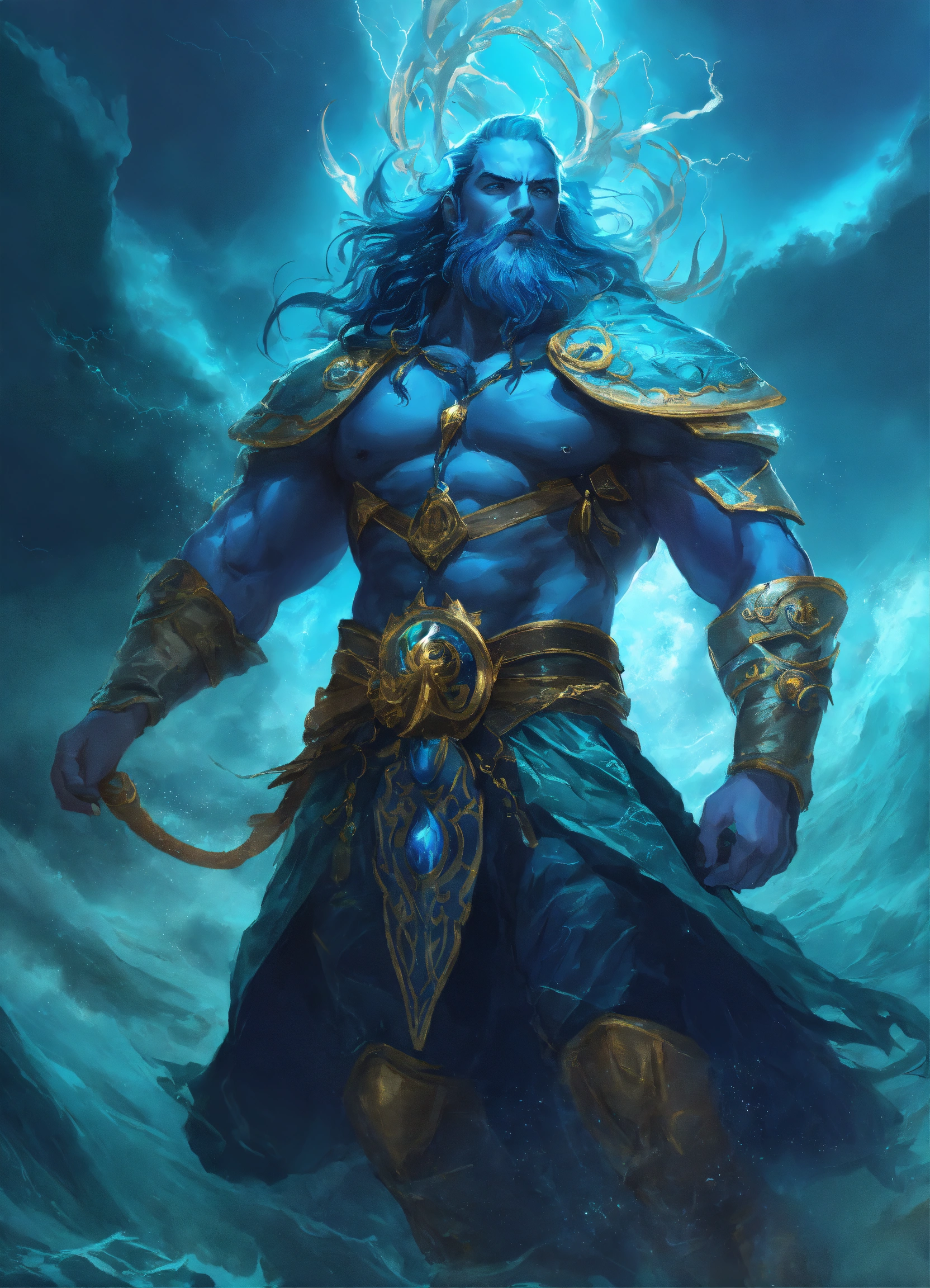 Lexica - A celestial Blue-skinned God of the Seas, Storms, and ...