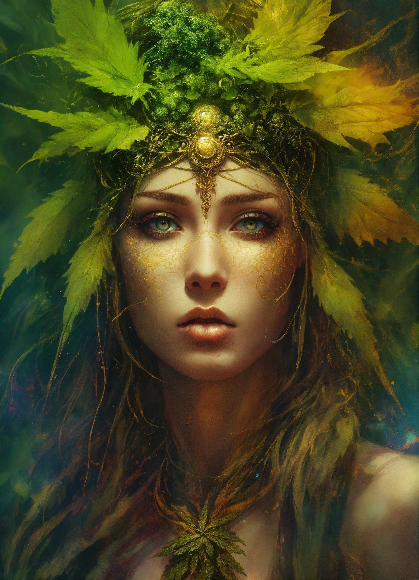 Lexica - Cannabis goddess by Carne Griffiths, sf, intricate artwork ...