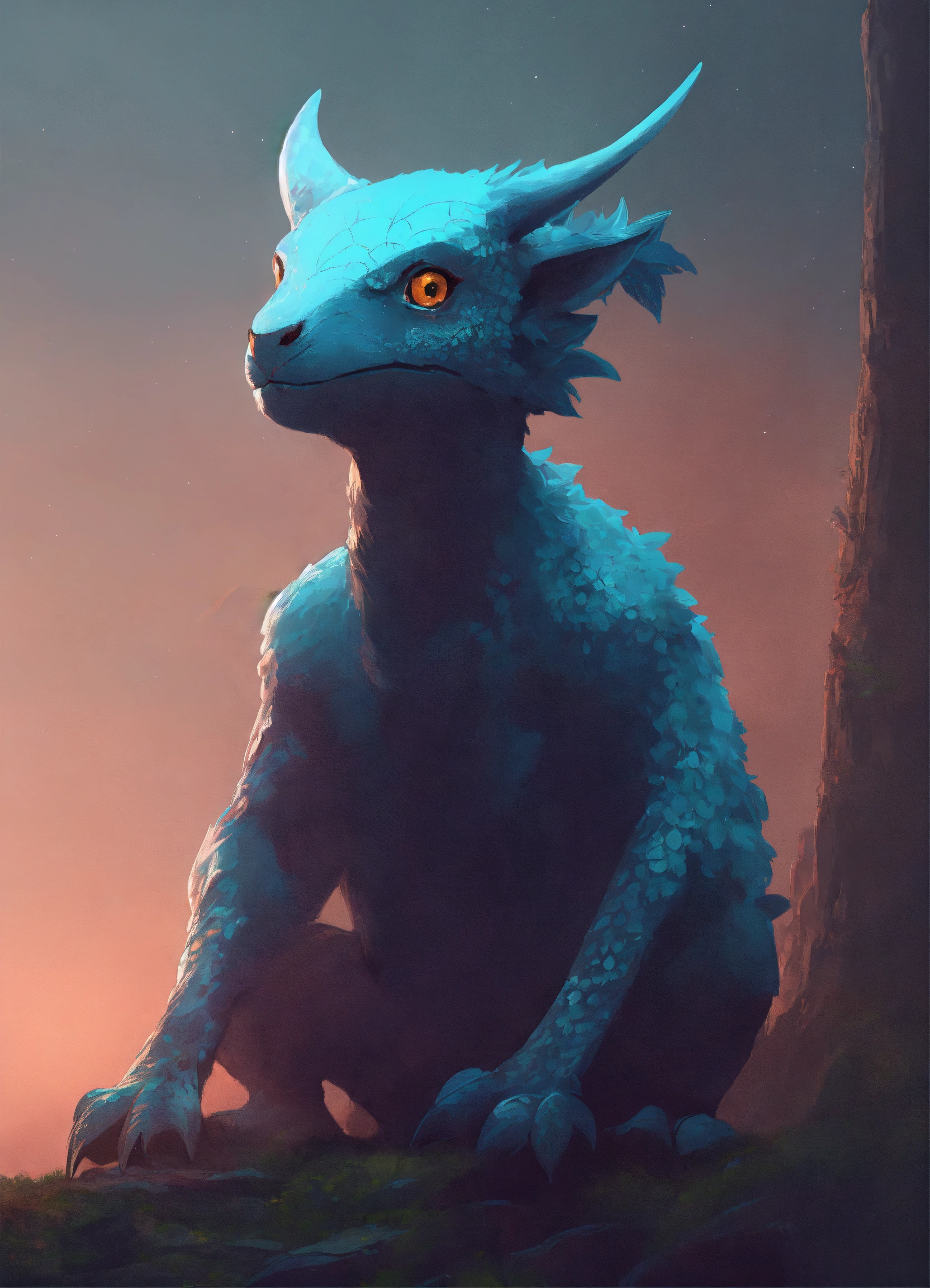 Lexica - Create a minimal soft fantasy creature character, in the style ...