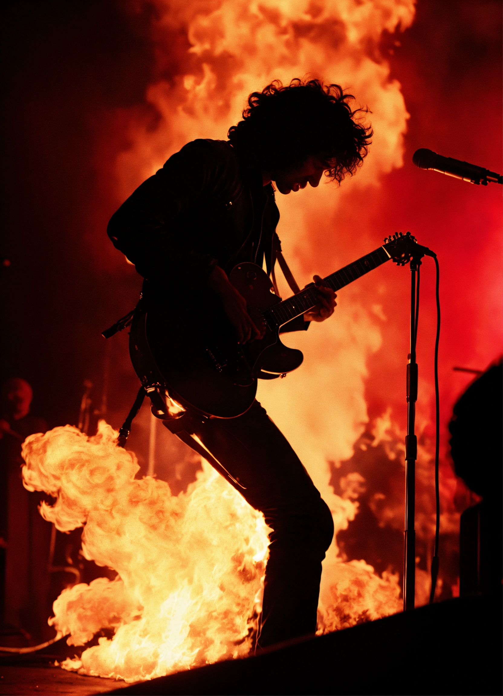 Lexica - In silhouette Jim Morrison of the Doors, his face in the ...