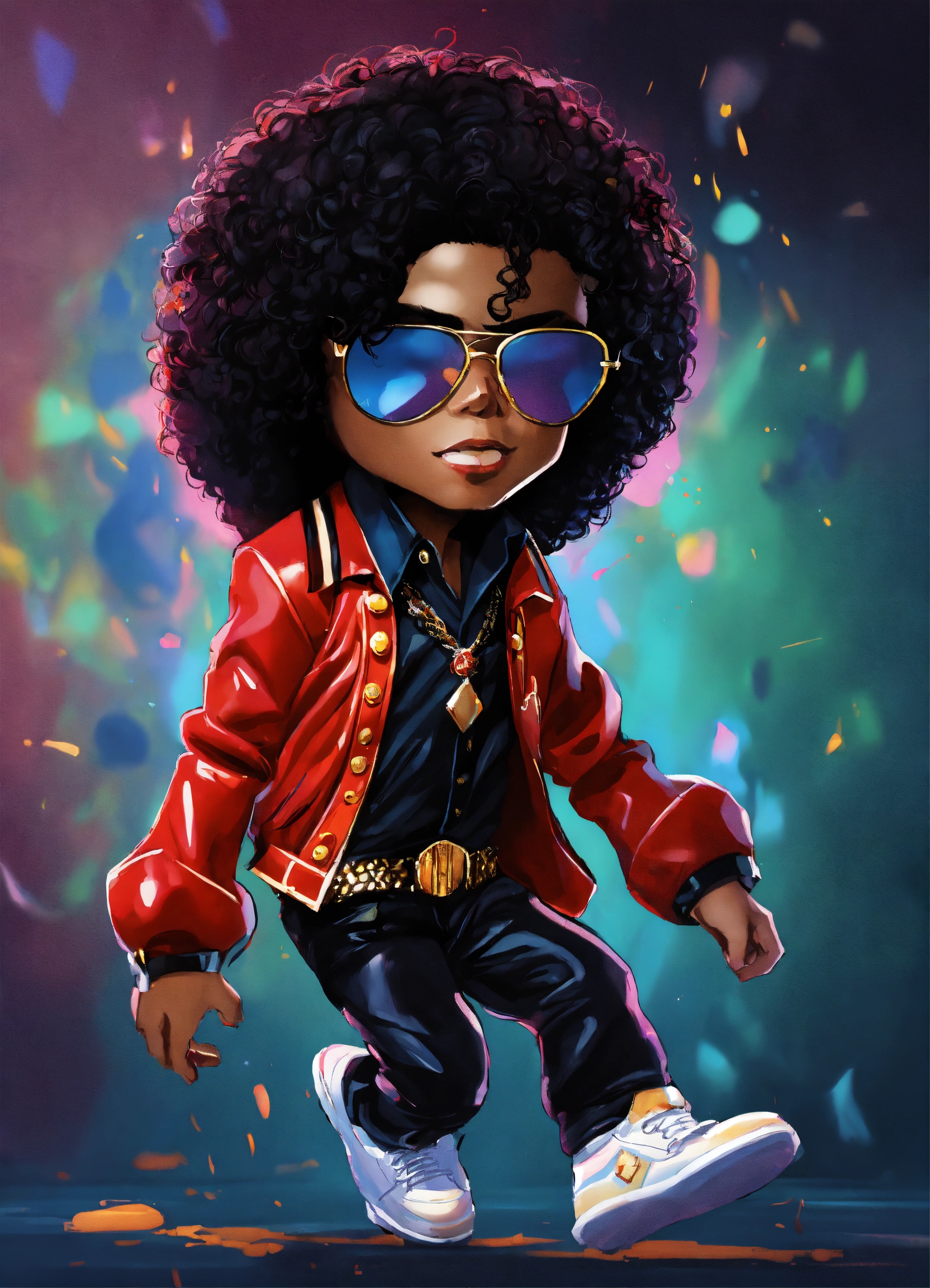 Lexica - Michael jackson, Derek Laufman style, chibi, action shot ...