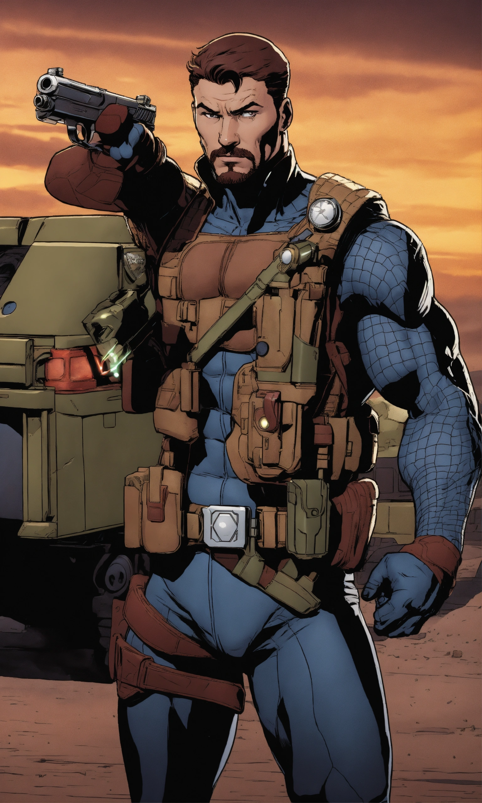 Lexica - Marvel diamondback with a gun animated without words or logos