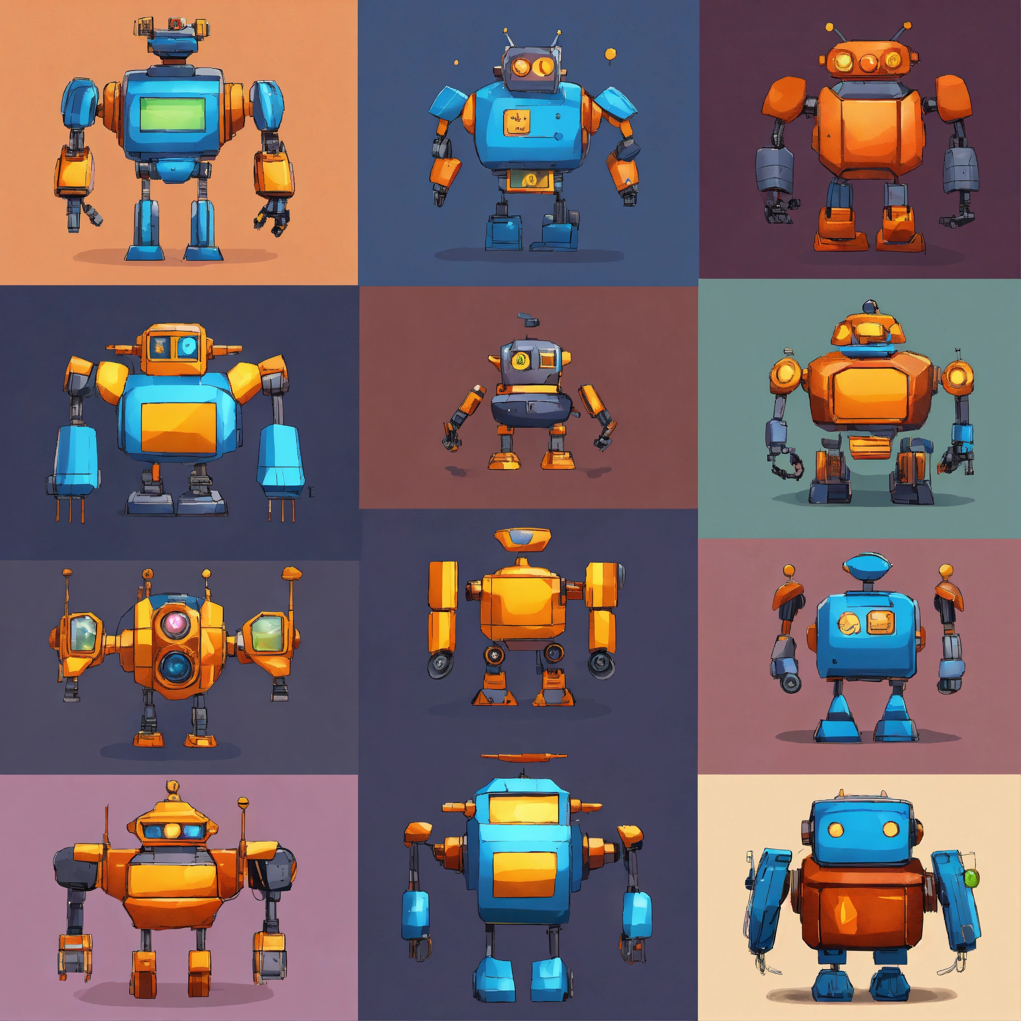 Lexica - Generate images of fast cartoon robots for a game. These ...