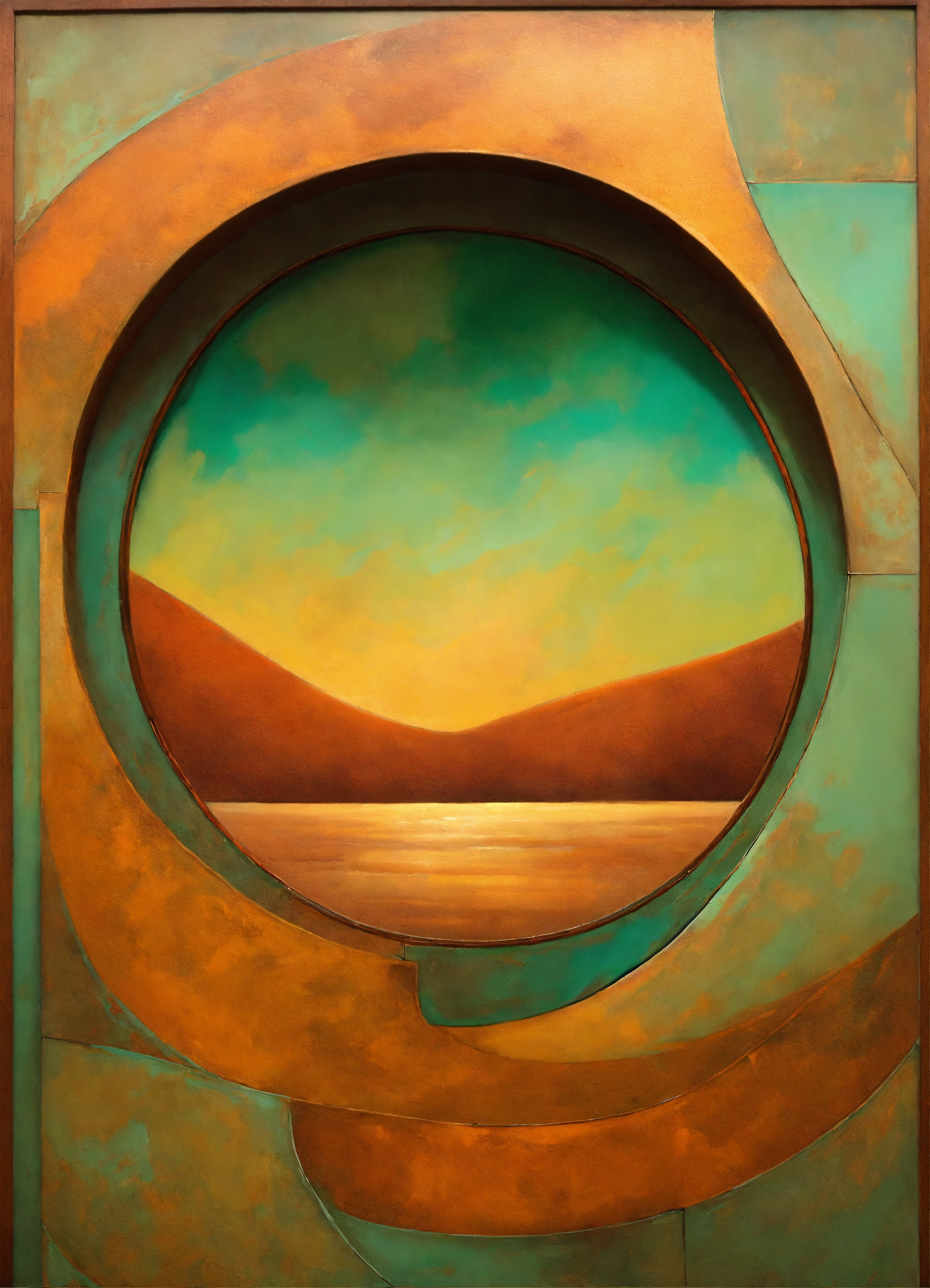 Lexica - Abstract and minimalist oil painting of a beautiful, simple ...