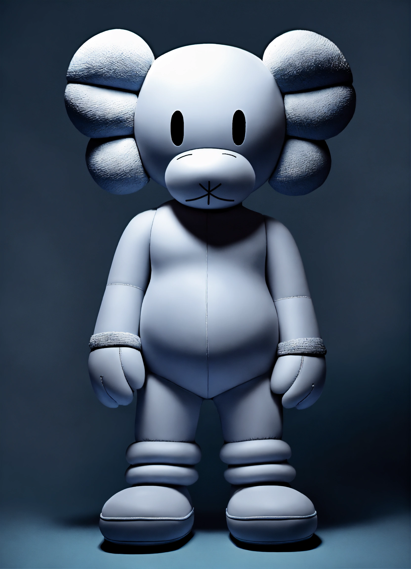 Lexica - Create a minimal stuffed animal character, in style of Kaws Art