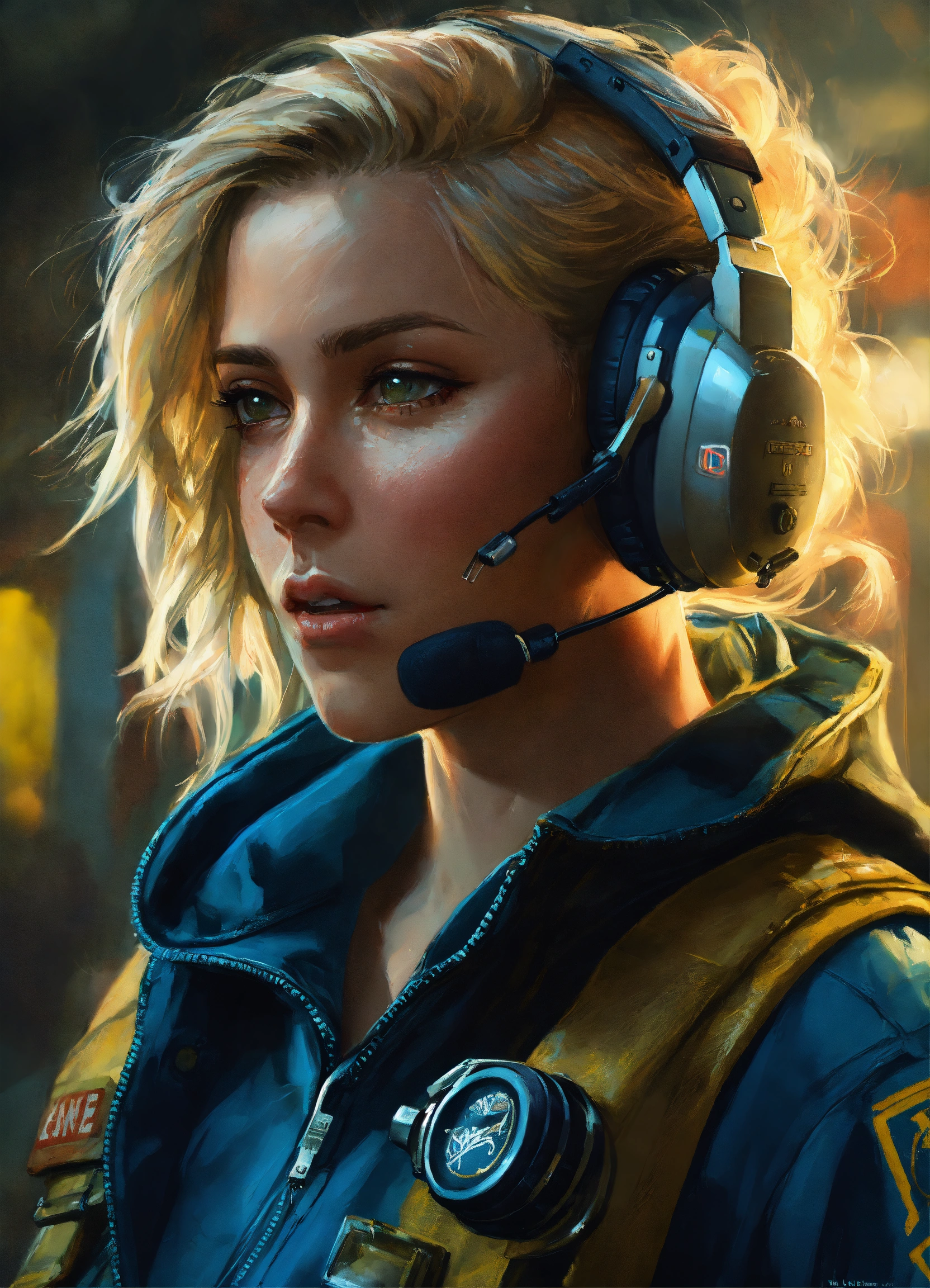 Lexica - Fallout 5, us helicopter pilot, oversized headphones ...