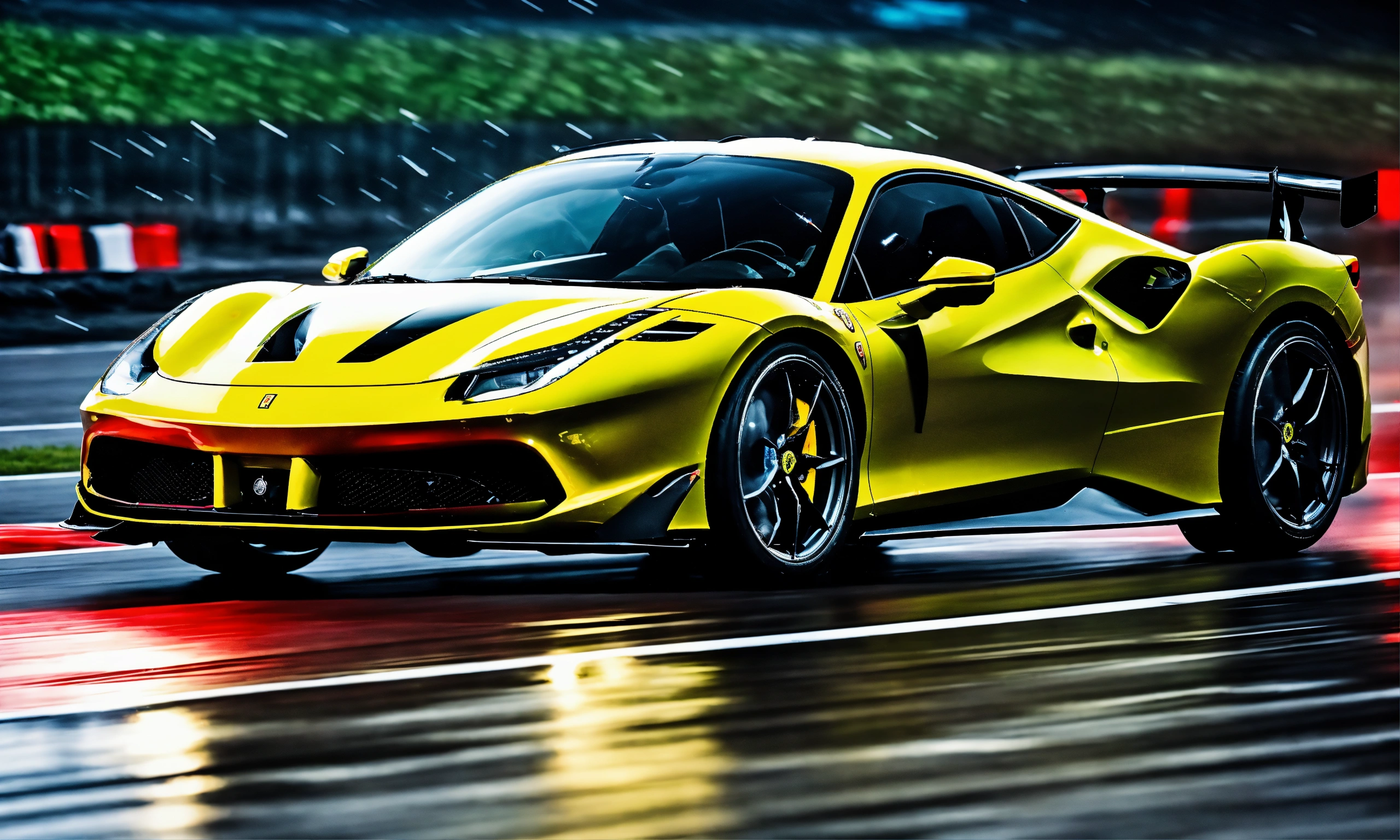 Lexica - Ultra-realistic photo 16k night photo, with big rain, gray ...