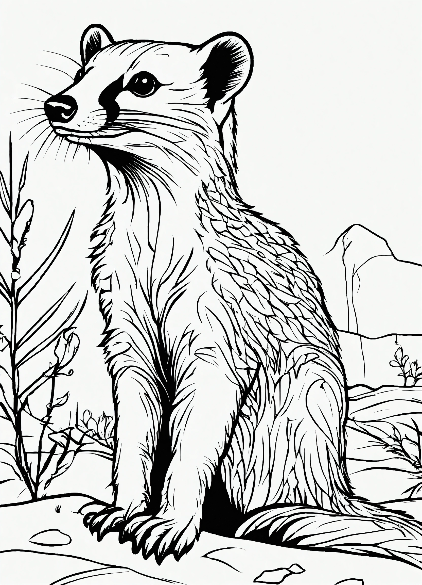Lexica - Generate a cute Mongoose, resolution, cartoon-sticker style ...