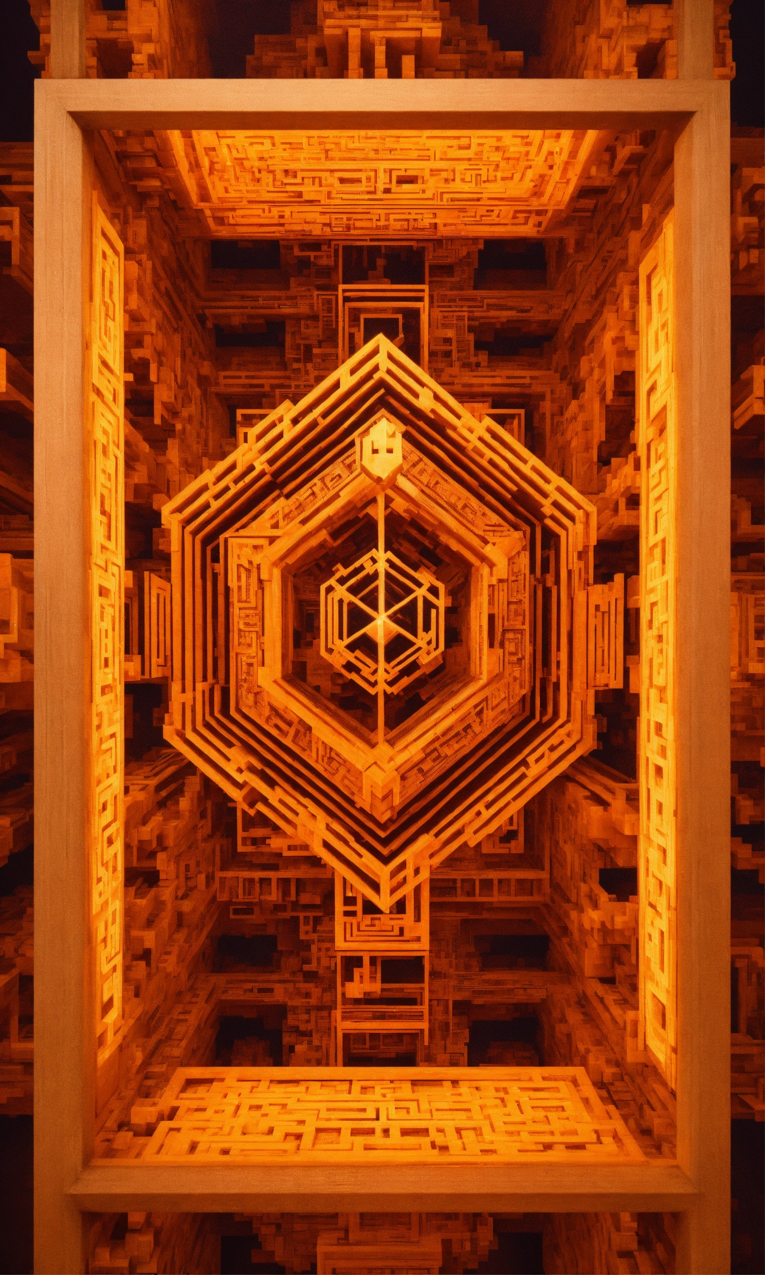 Lexica - Taoist monk tesseract body fractal three point perspective ...