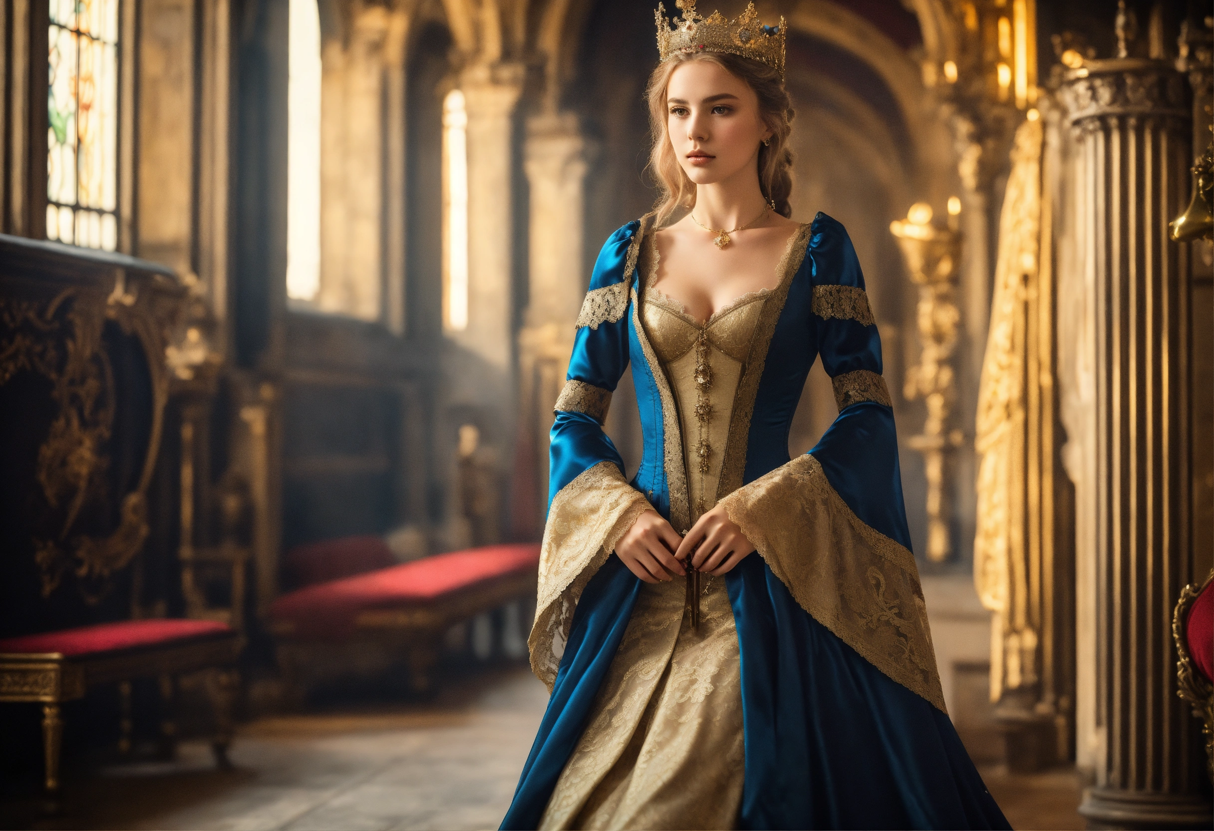 Lexica - Fine art portrait photography, medieval setting, full body ...