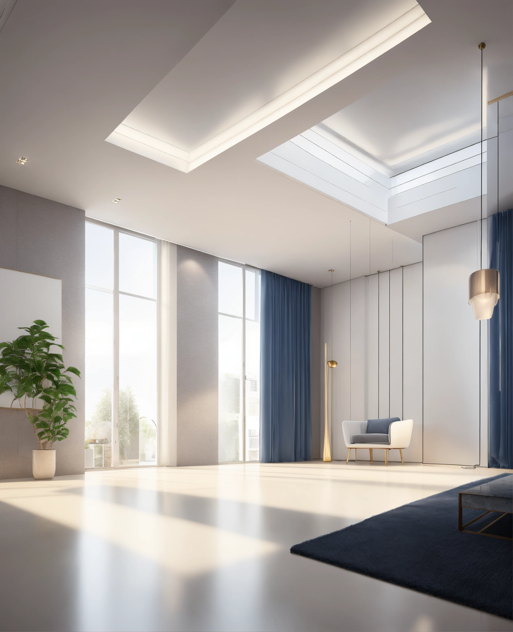 Lexica - Generate a highly realistic image of a completely empty room ...