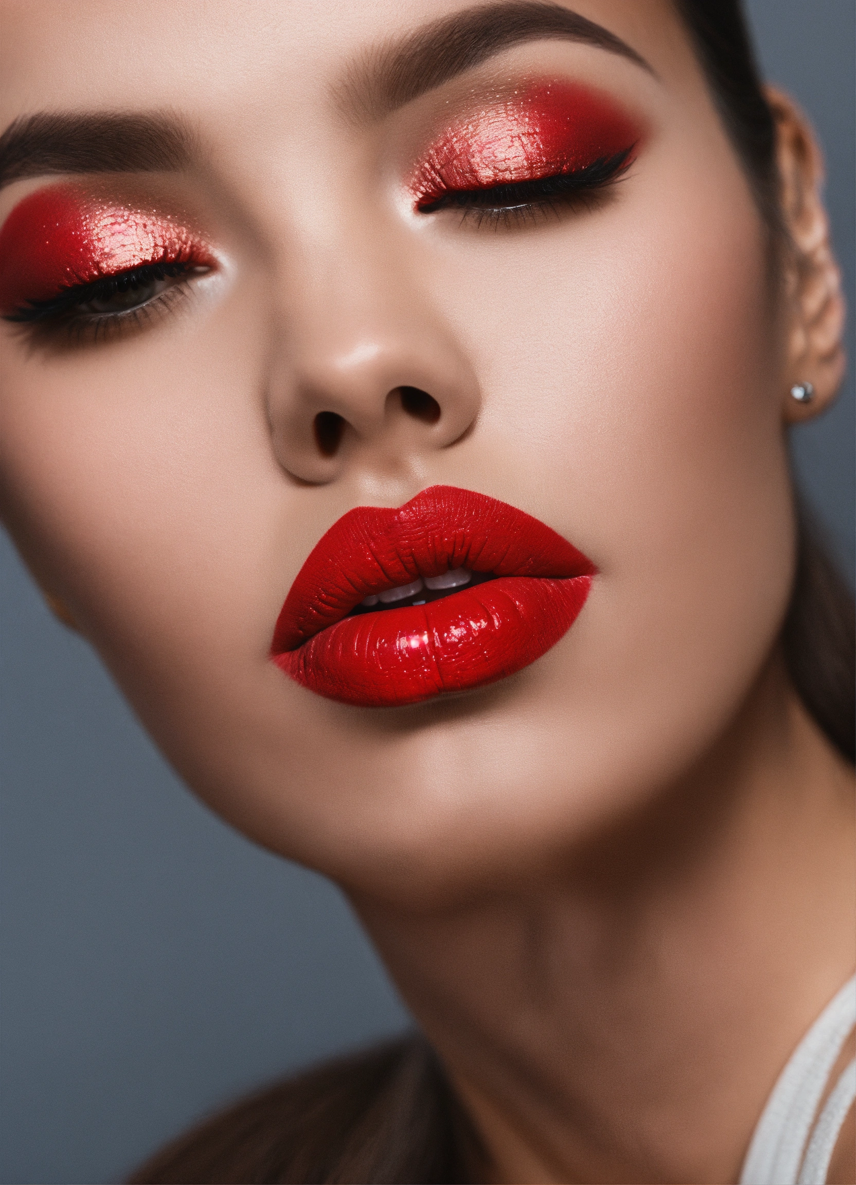 Lexica - "simple red lip painting"