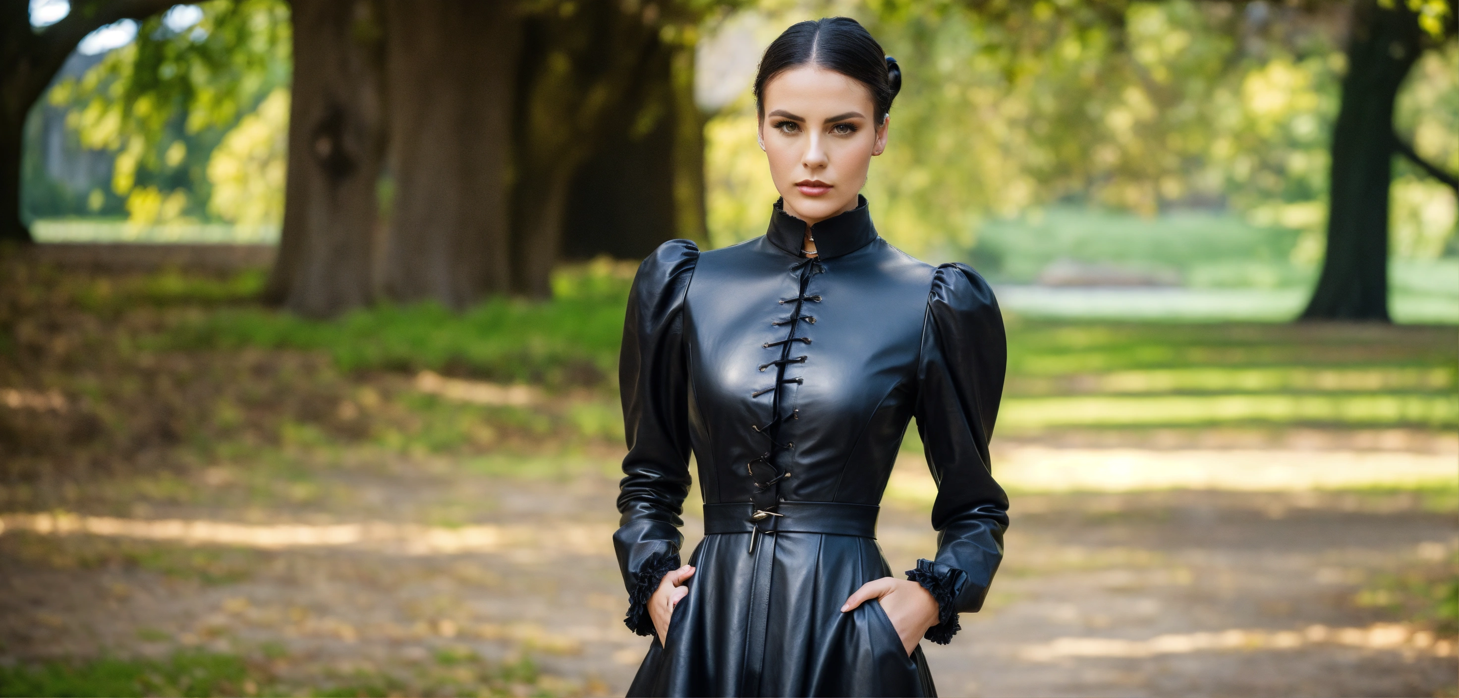 Lexica - Stunning arrogant woman fashion model, strict victorian black ...