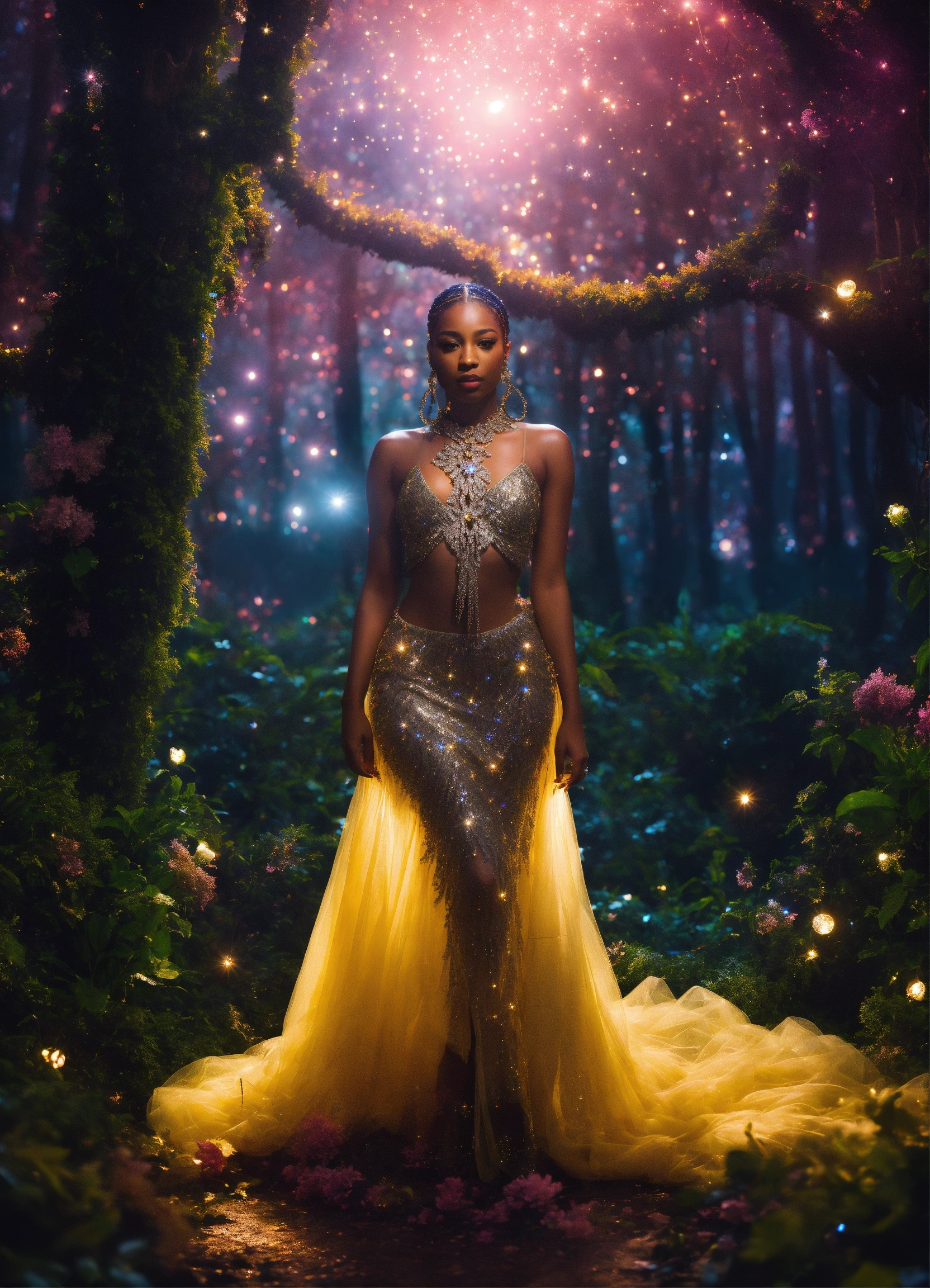 Lexica - In the mystical ambiance of a fantasy forest illuminated by ...