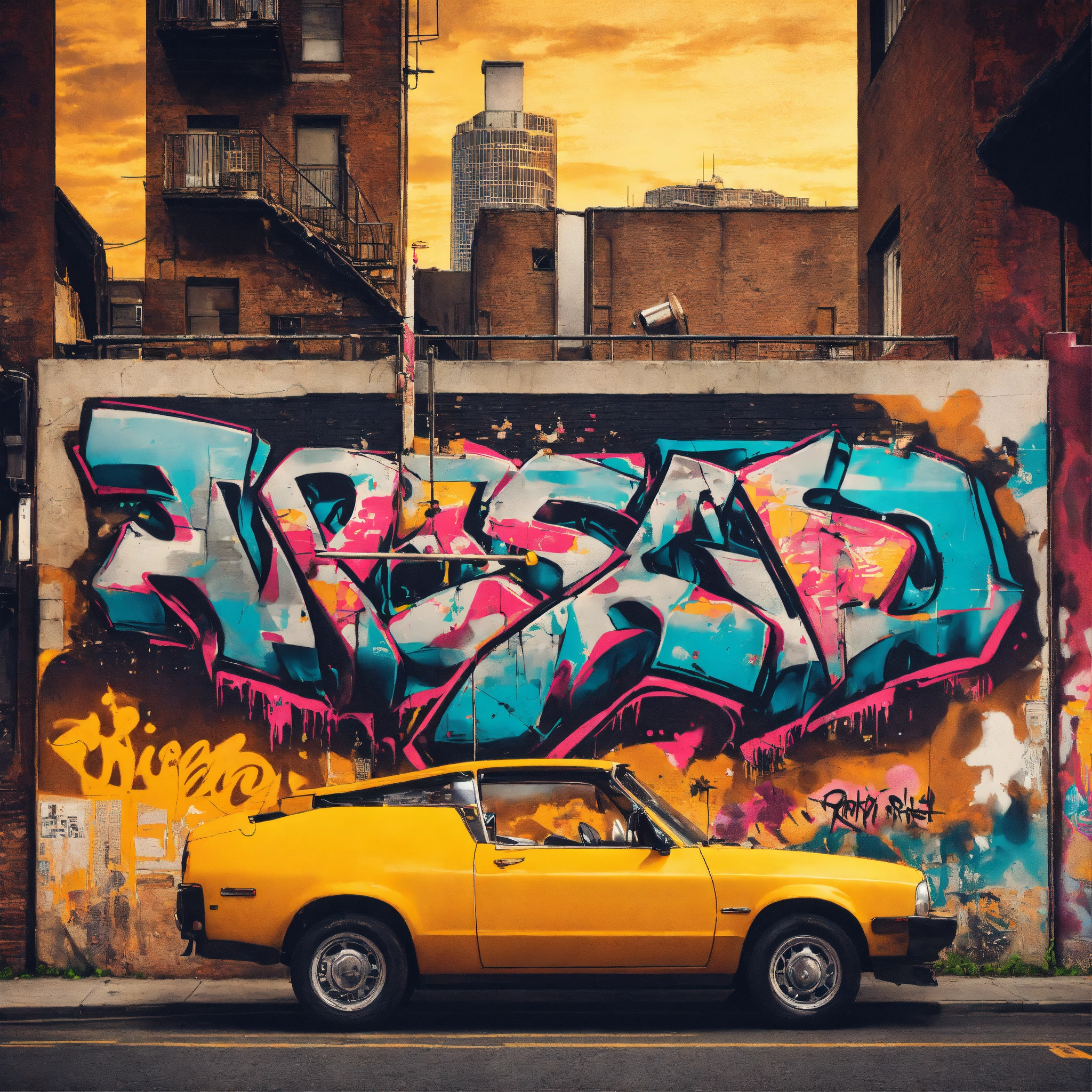Lexica - Generate a street art album cover that blends the gritty and ...