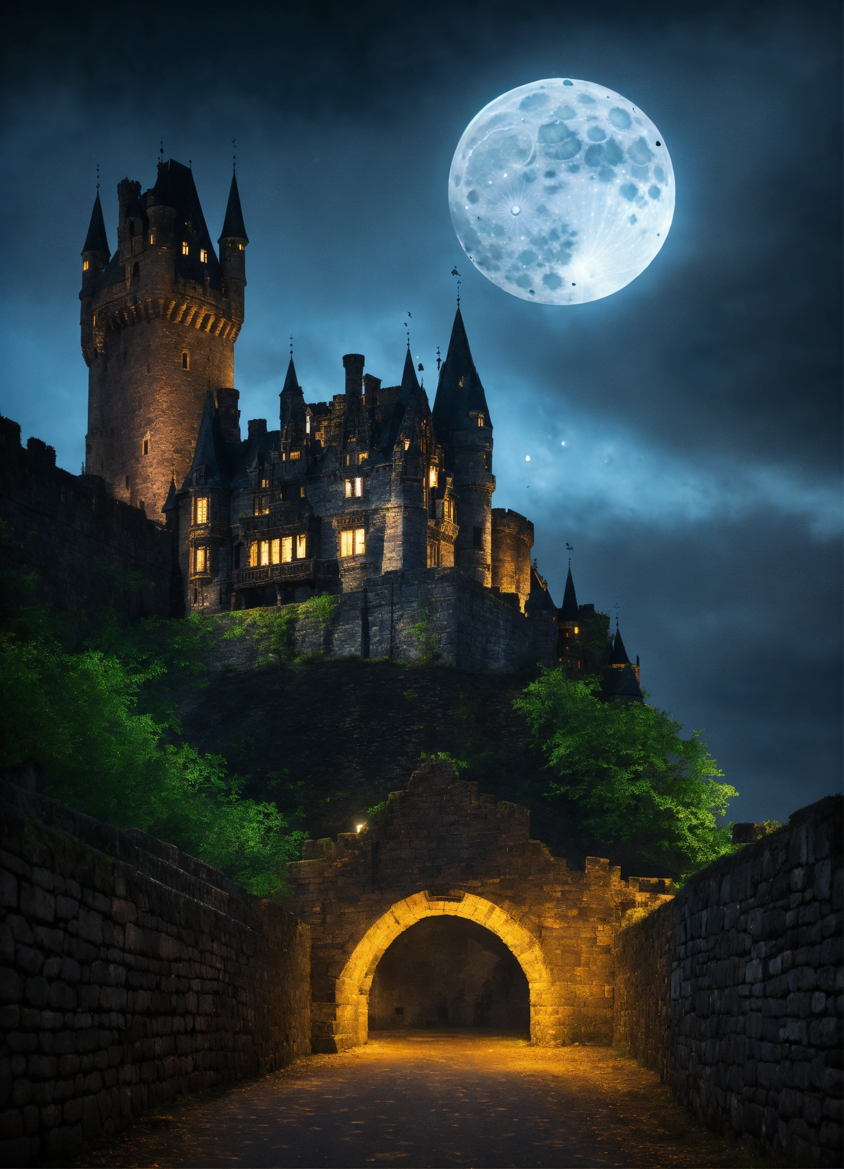 Lexica - A photo depicting exploring haunted castles, mysterious ...