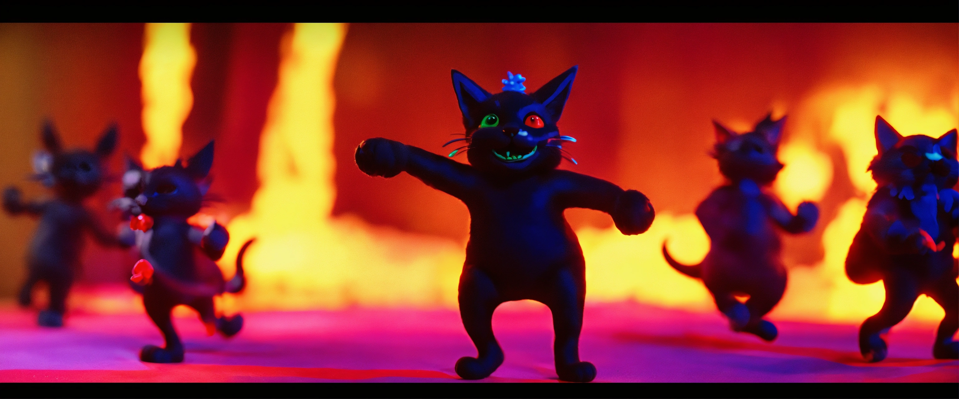 Lexica - The naughty and devilishly imp-like black claymation cartoon ...