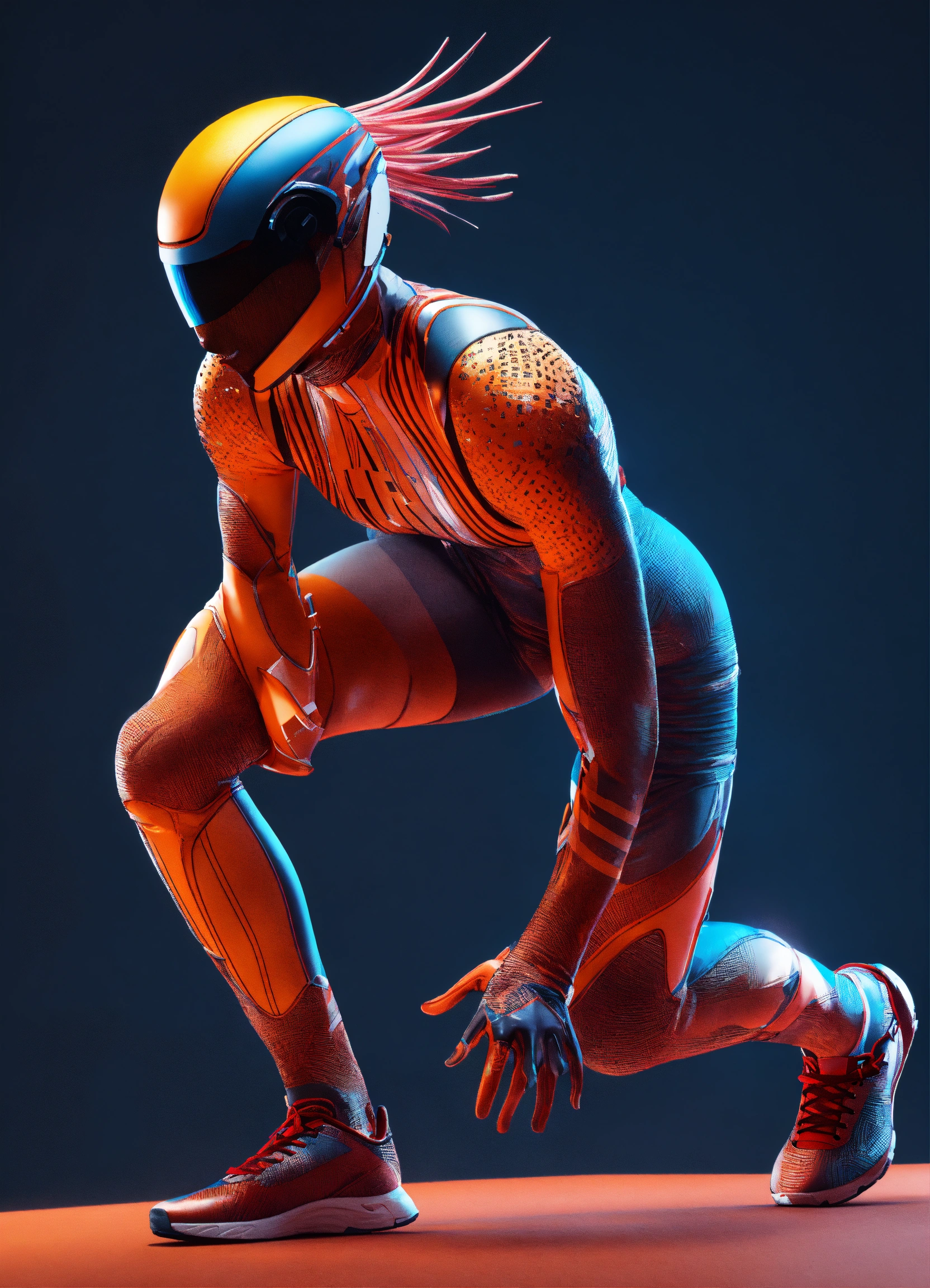 Lexica - Futuristic athlete designs, hard edges, complex and vibrant ...