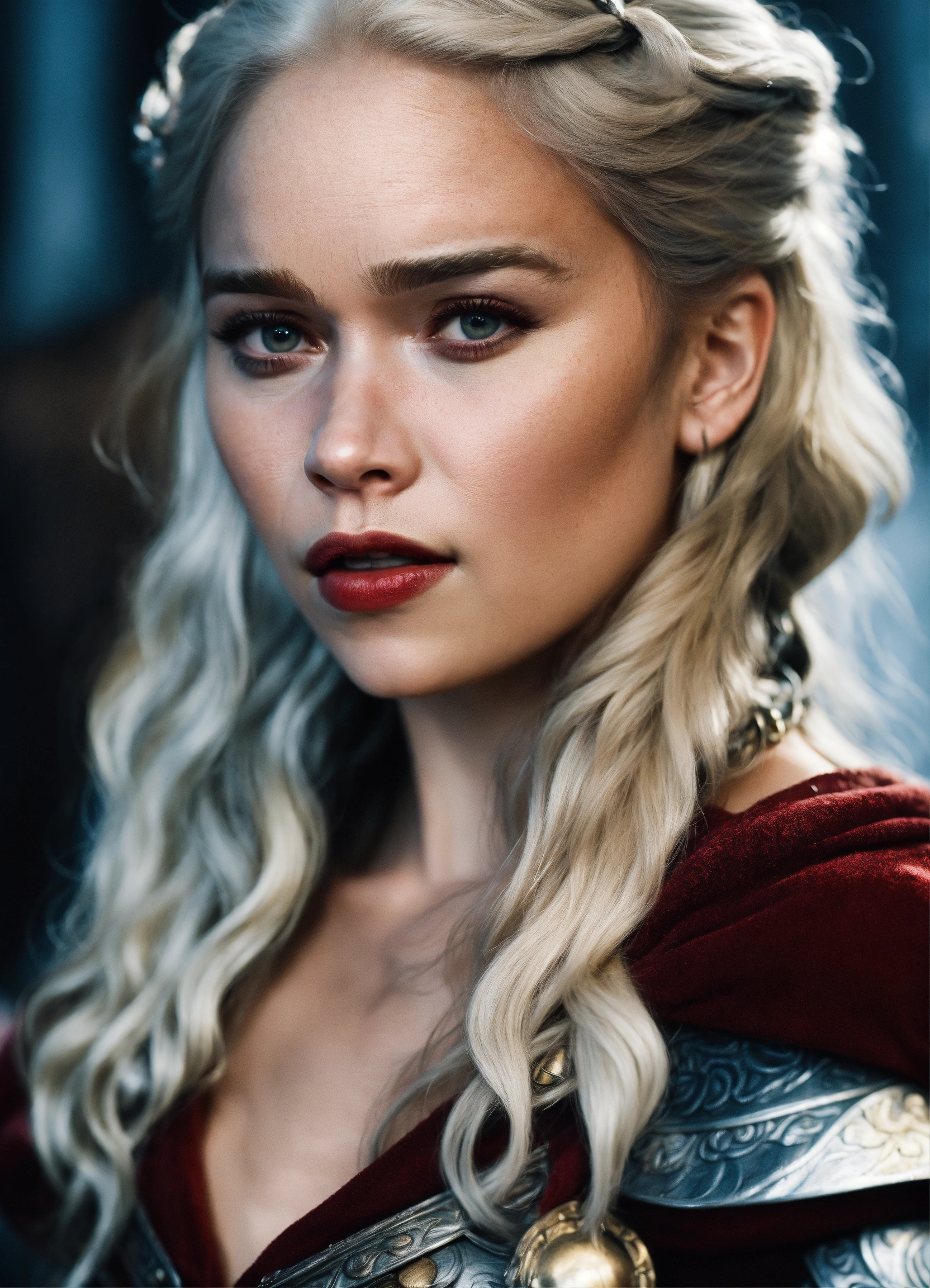 Lexica - Photo quality portrait of emilia clarke Norse Valkyrie with ...