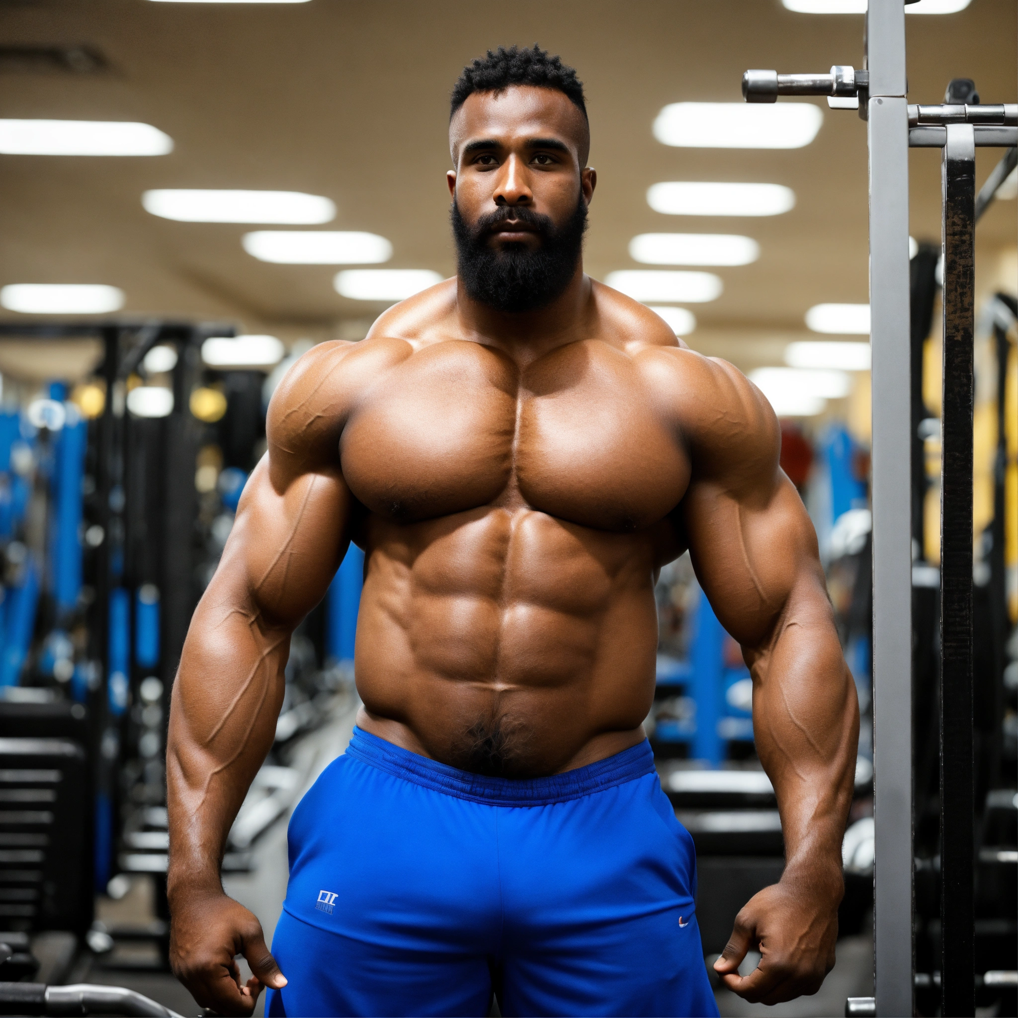 Lexica - 30-year-old hairy Somali man with big muscles, big bodybuilder ...