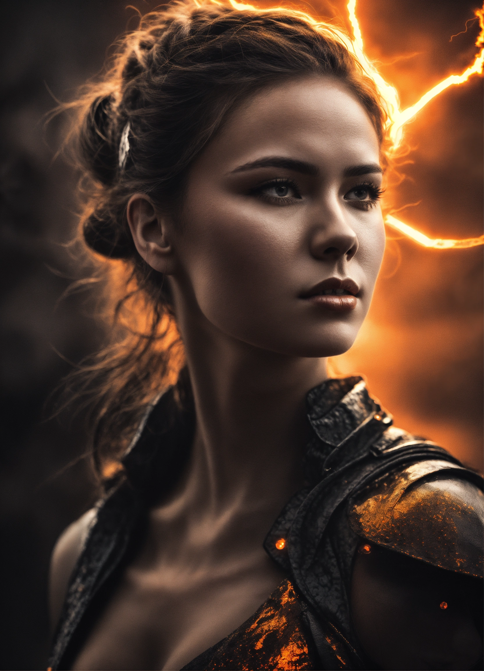 Lexica - Strong fantasy woman looking into distance with a dreamy ...