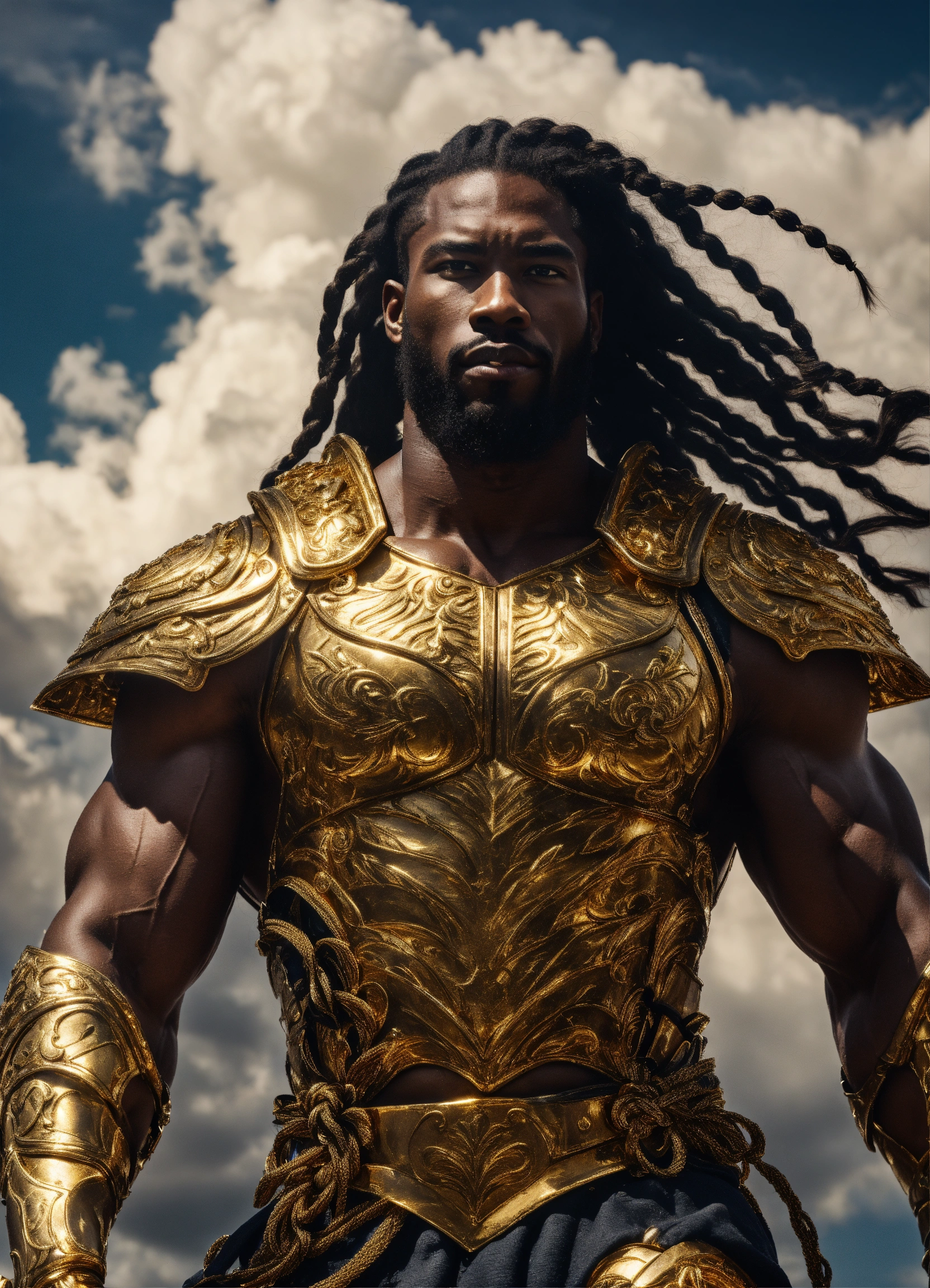 Lexica - A strong muscular handsome black male god, a huge handsome god ...