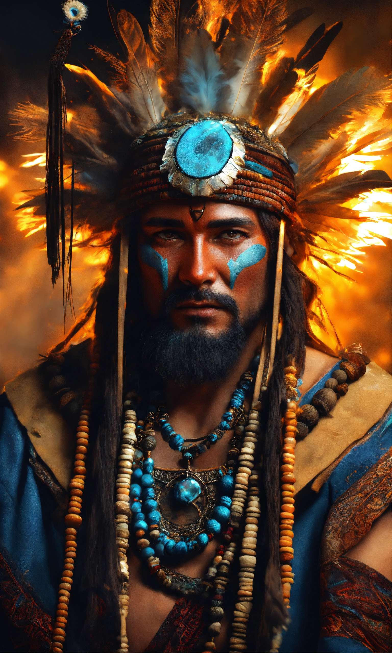 Lexica - Man spirit realistic 4k shaman magic energy