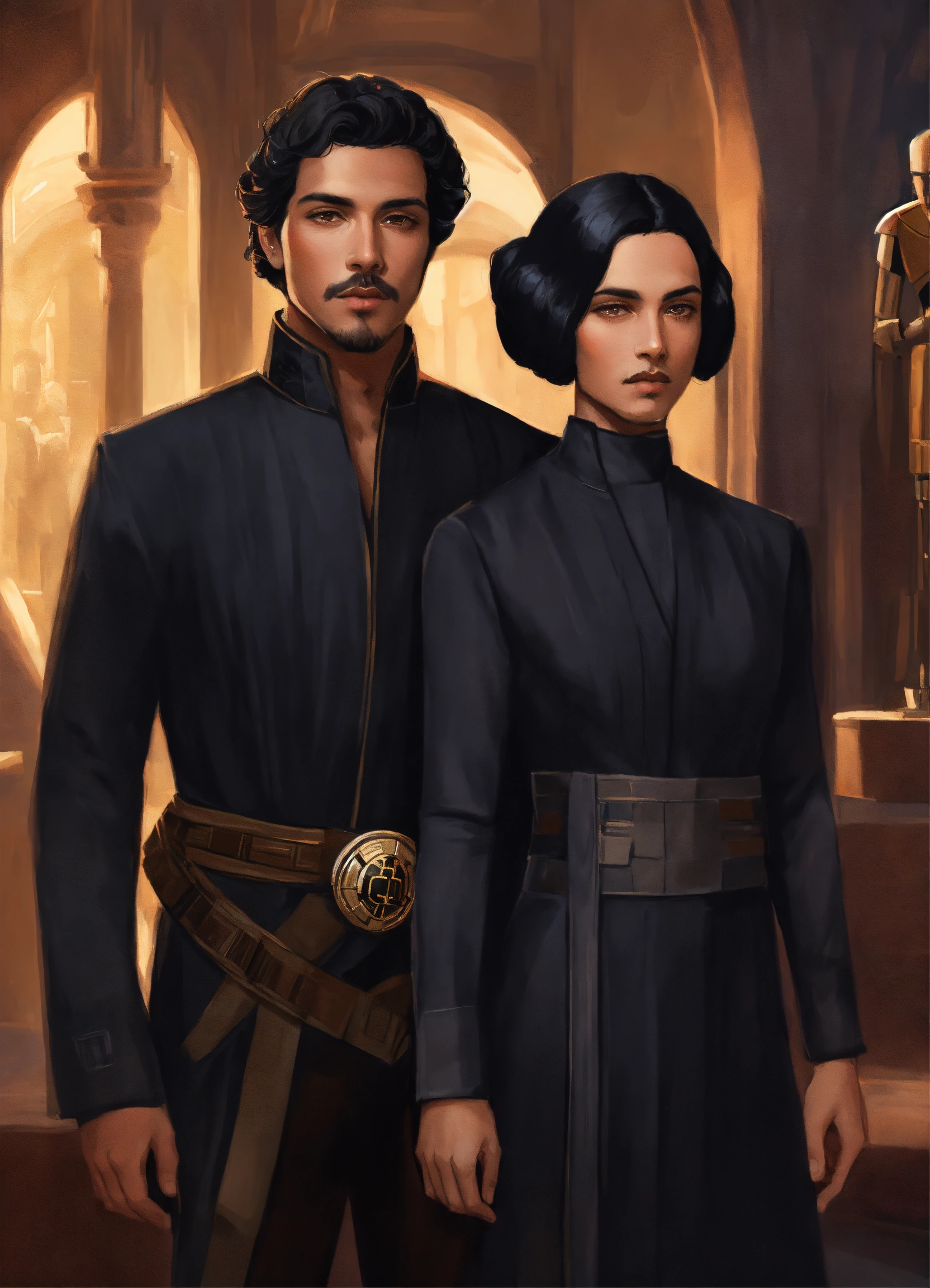 Lexica - Digital art painting family portrait of a Star Wars Hispanic ...