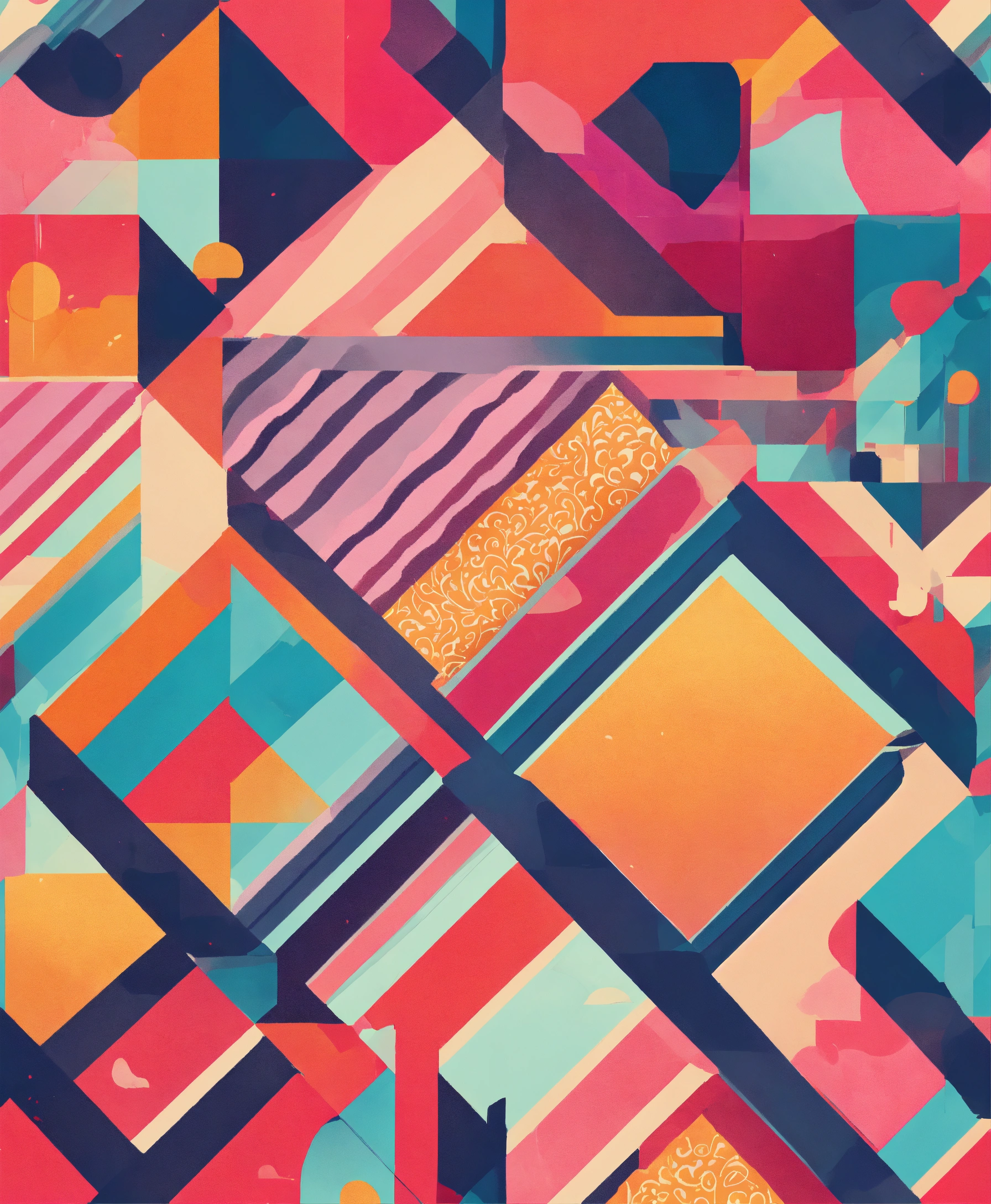 Lexica - Small abstract repeating pattern design with print