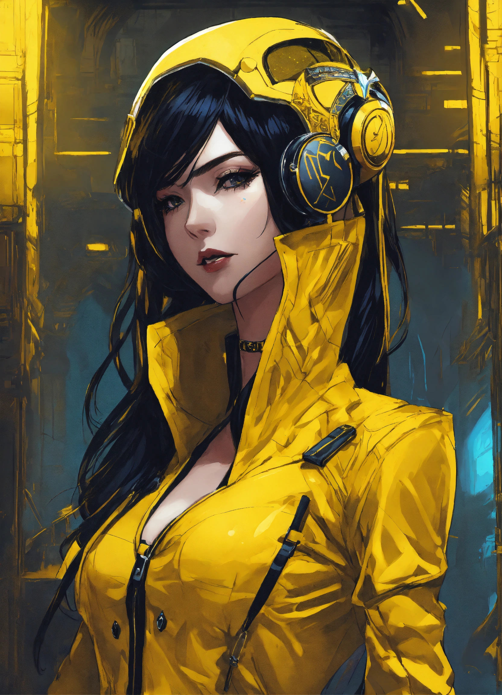 Lexica - Mecca female, futuristic, comic of a goth Female with ...